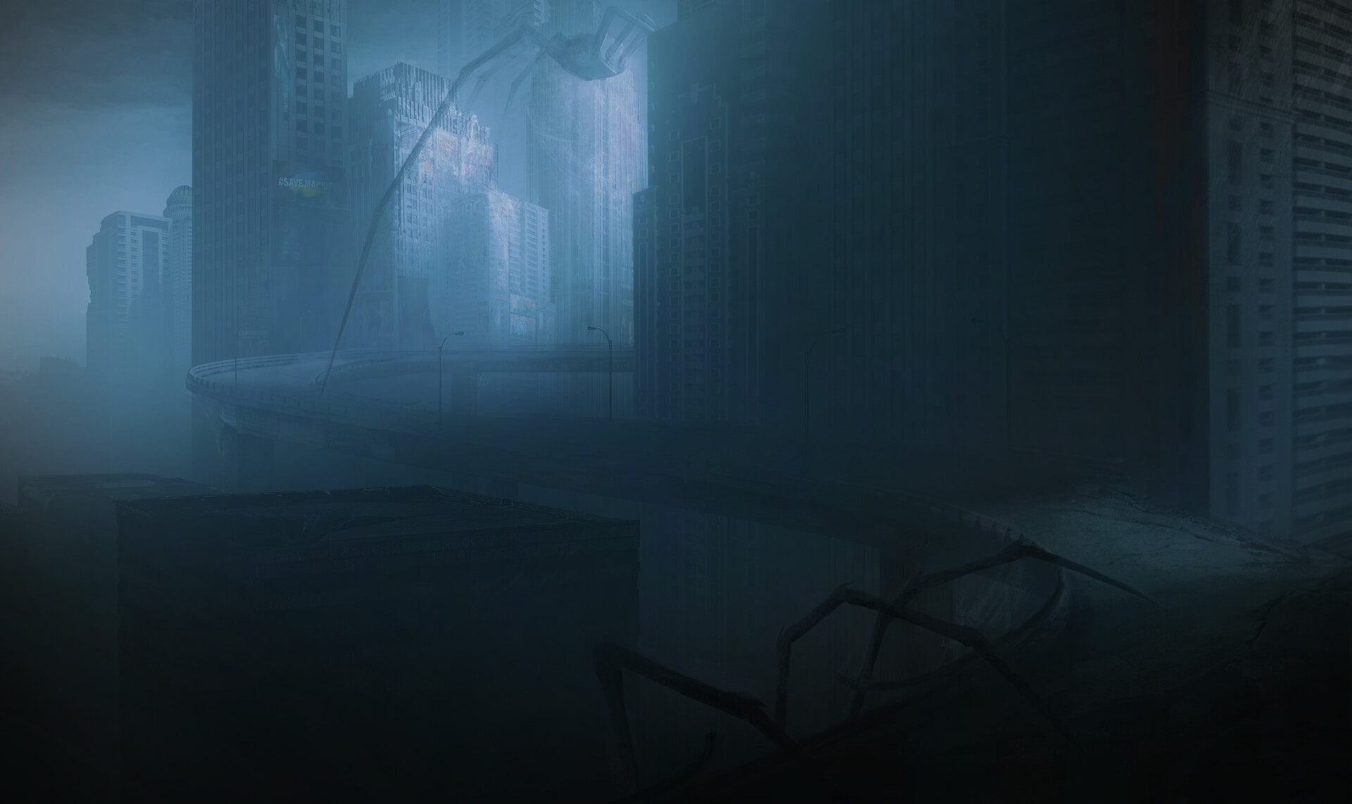 ArtStation - spider city mattepainting