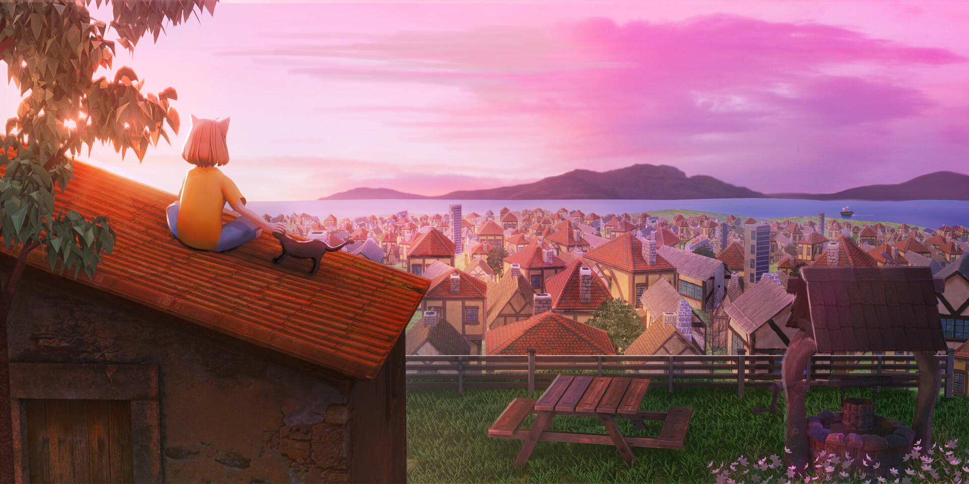 ArtStation - Sunset concept art