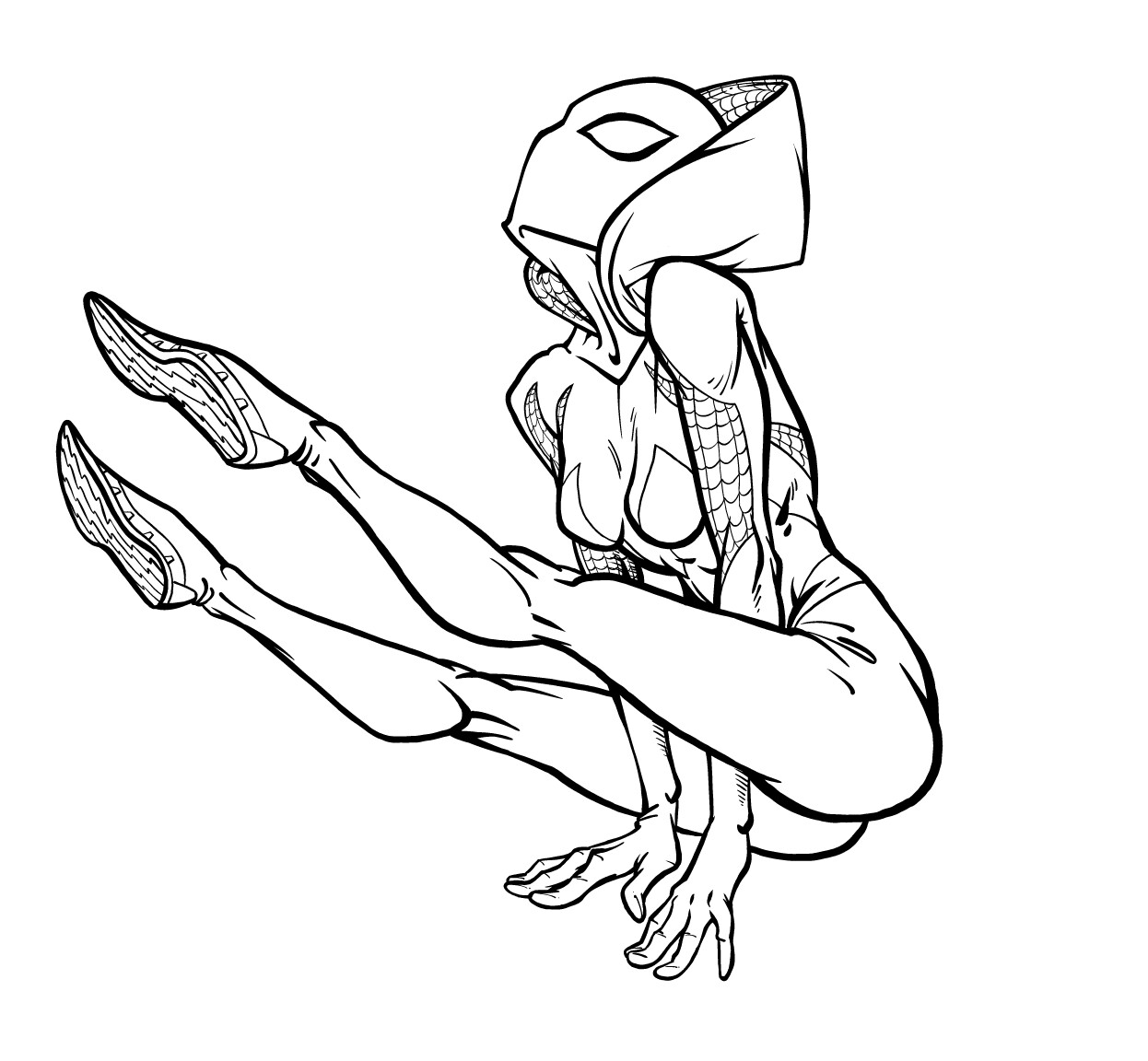 spiderman and gwen coloring pages