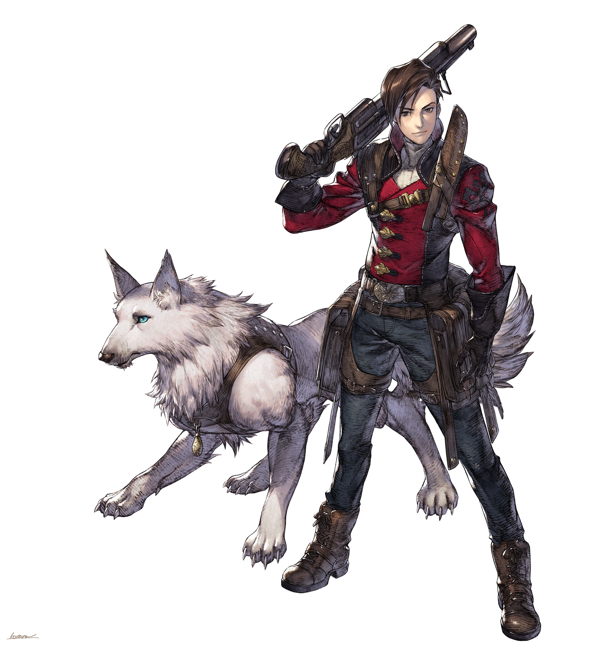 ArtStation - New Original Project - gunner&wolf