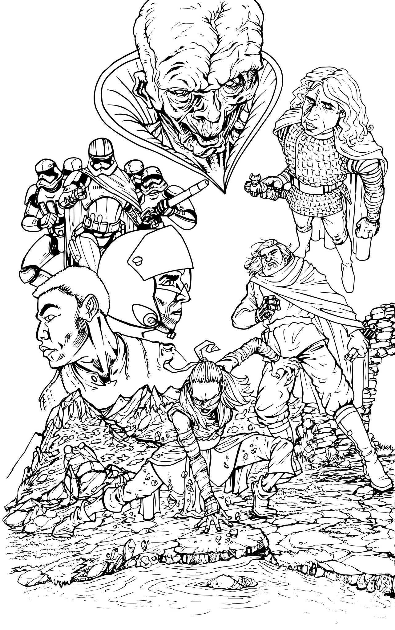 star wars the last jedi coloring pages