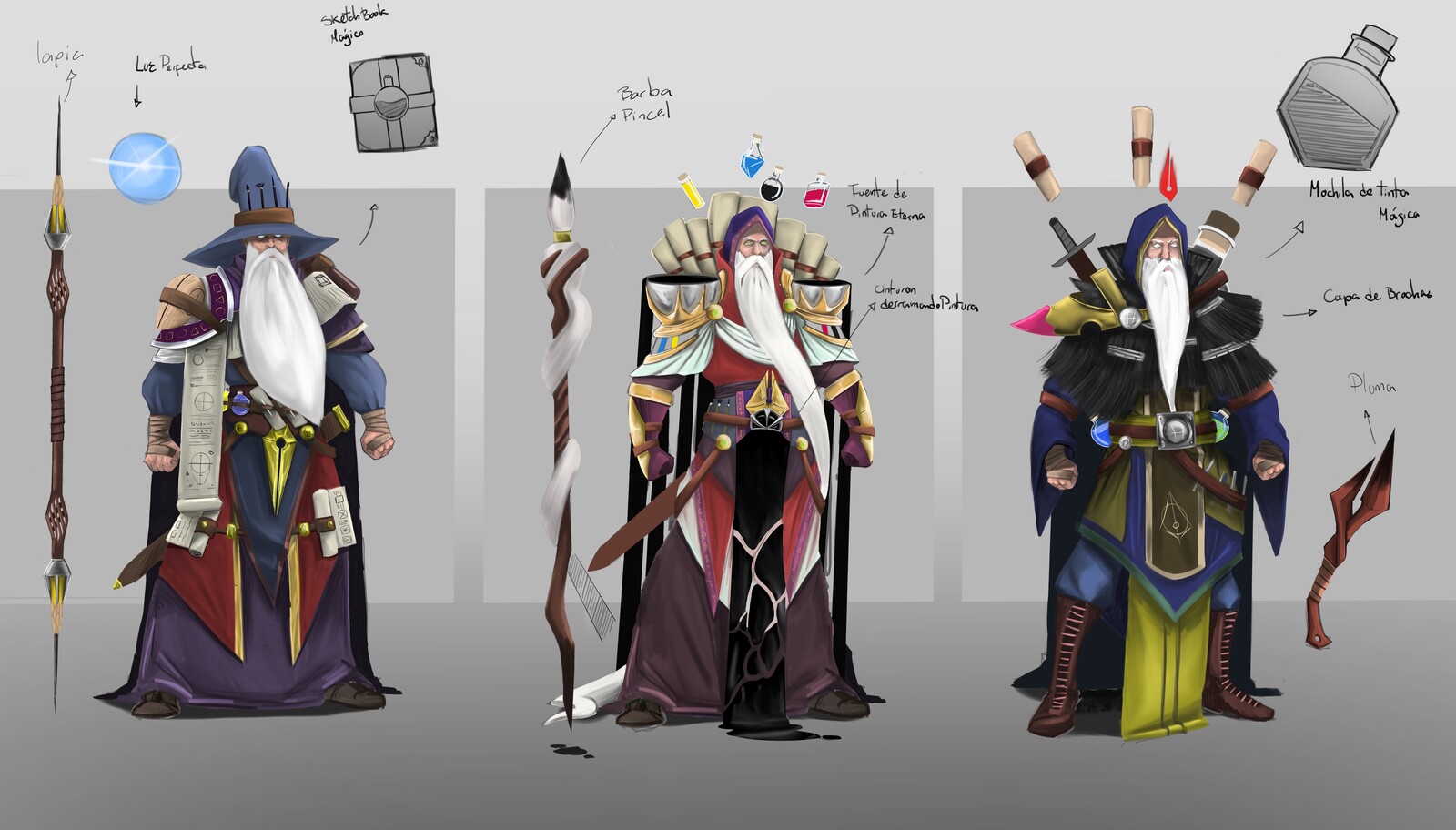 Ruggierini - Legendary painter wizard - character concept