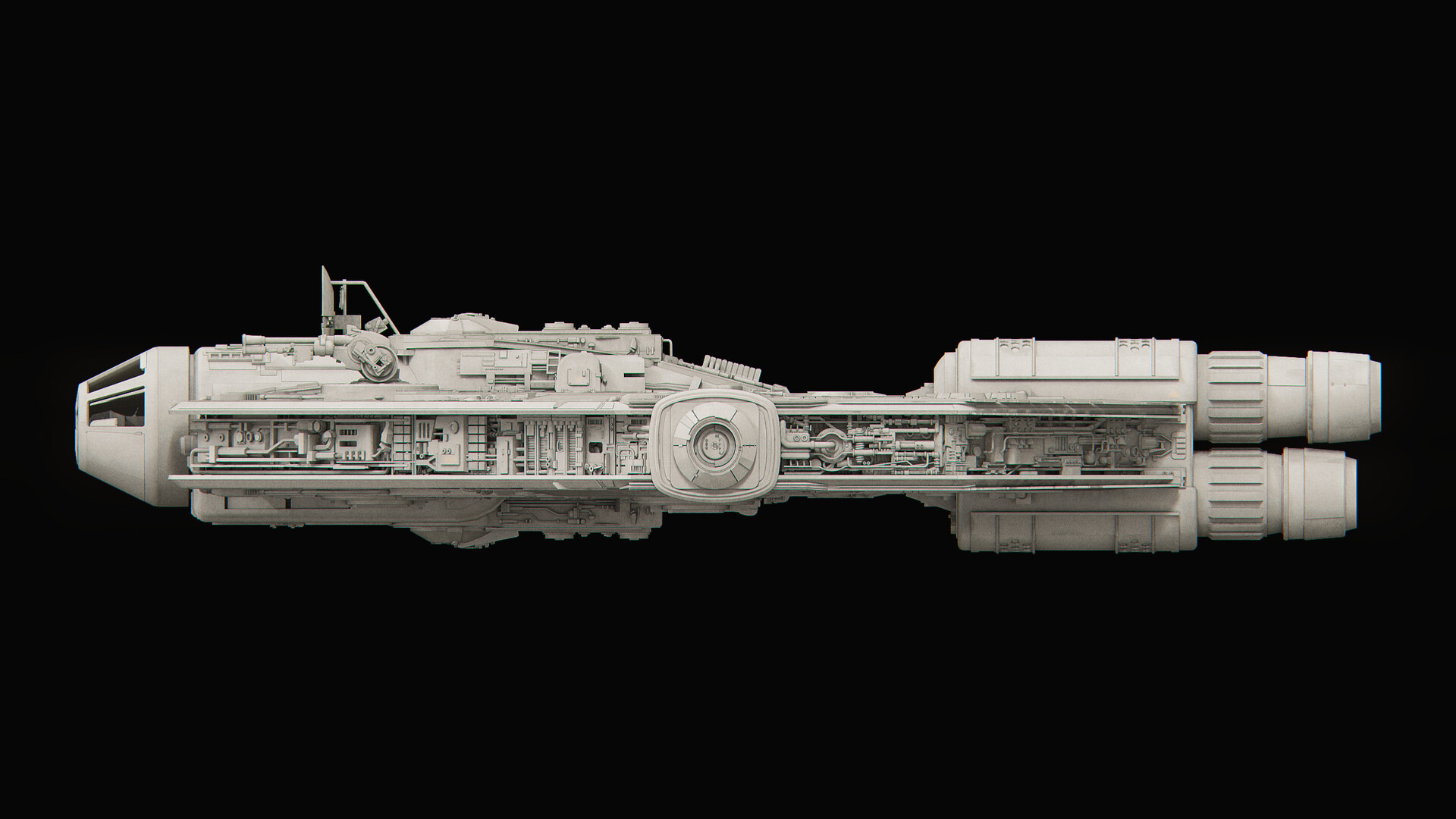 Digital Shipyard - YT-3100 Cargoweb-class corellian freighter - Star Wars