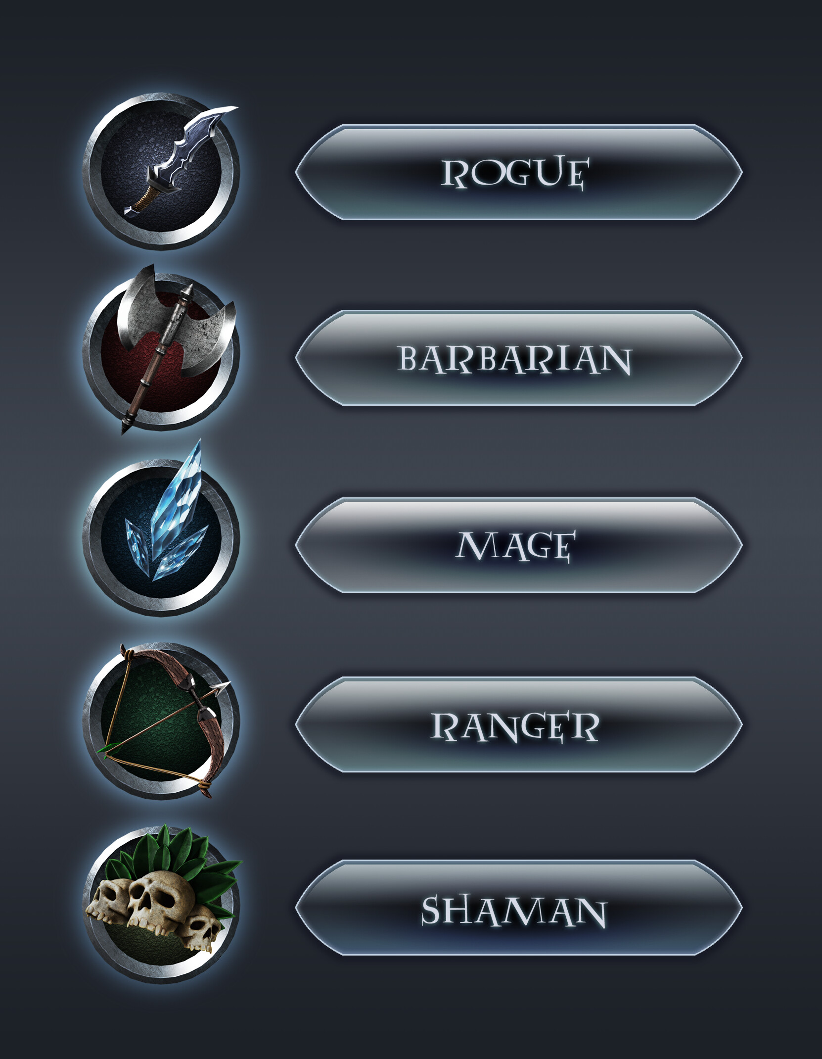 ArtStation - Dark fantasy style сlass icons