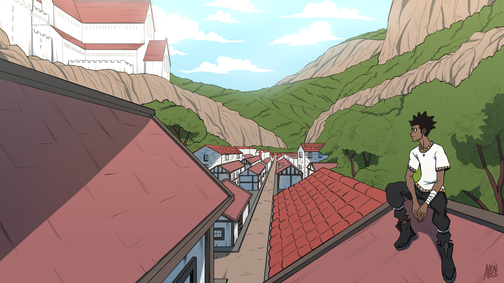 ArtStation - Valley Town