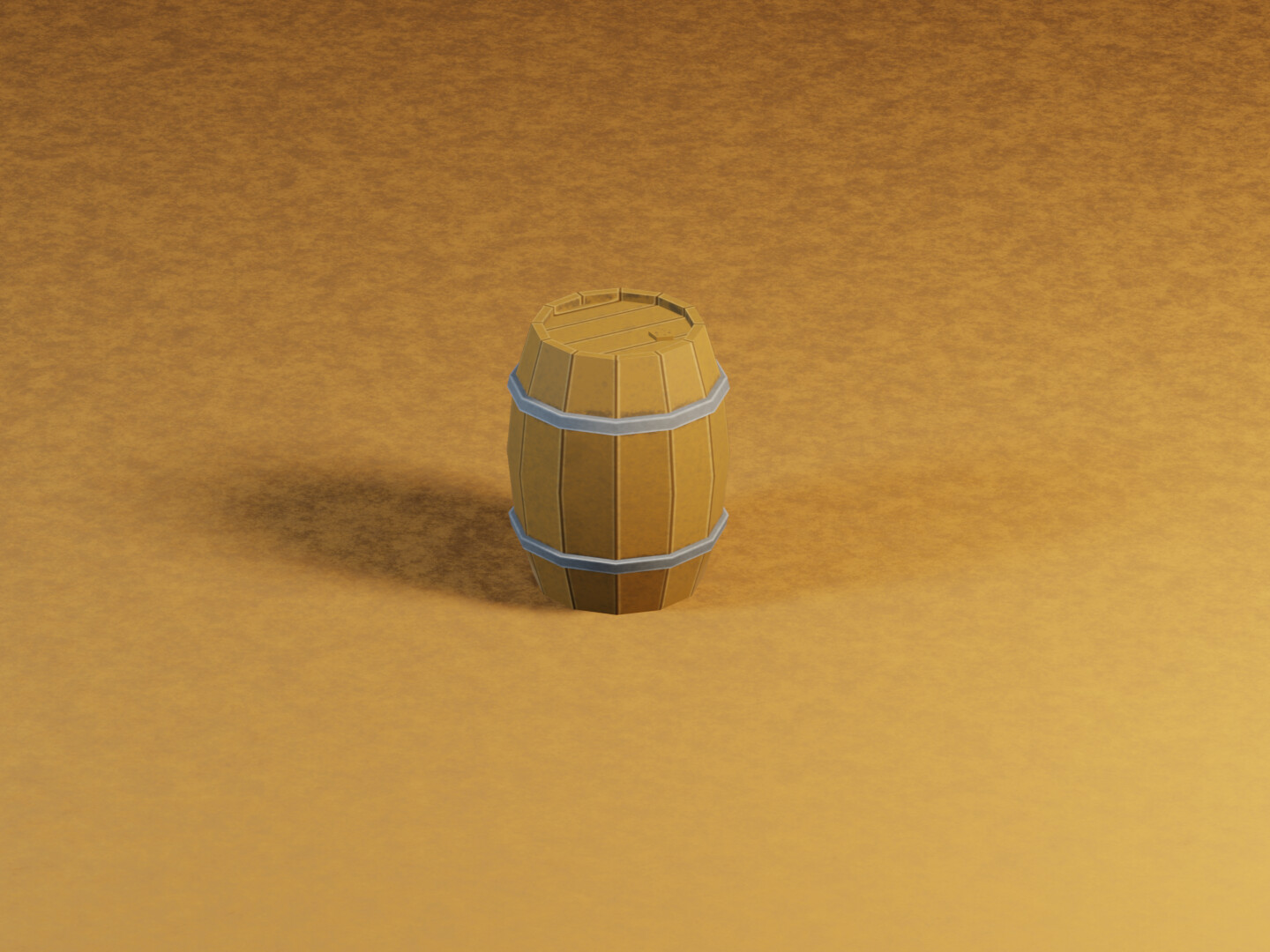 ArtStation - Low Poly Barrel - Game Asset