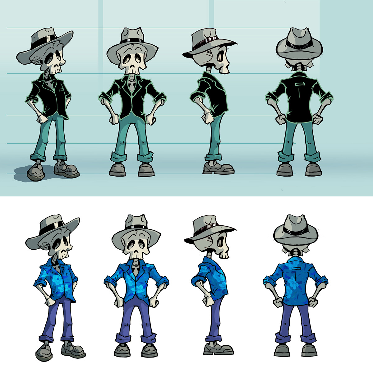 Guzo Borboa - Character design for "Ruta Calavera" SKA Band.