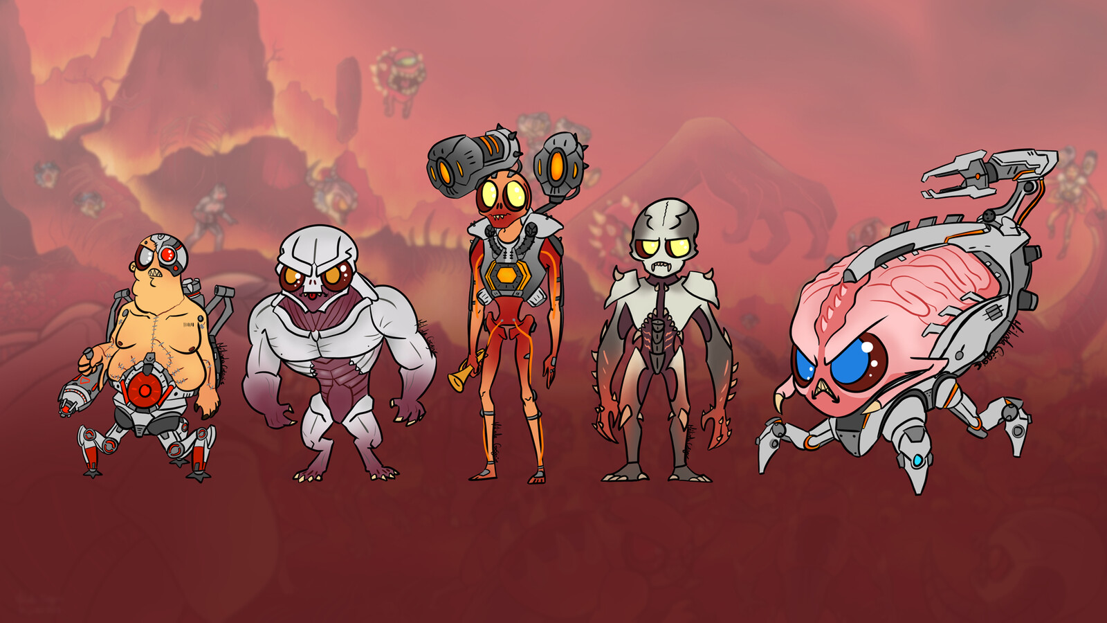 Mélinda Grégoire - Doom - Cartoon style Fan Art