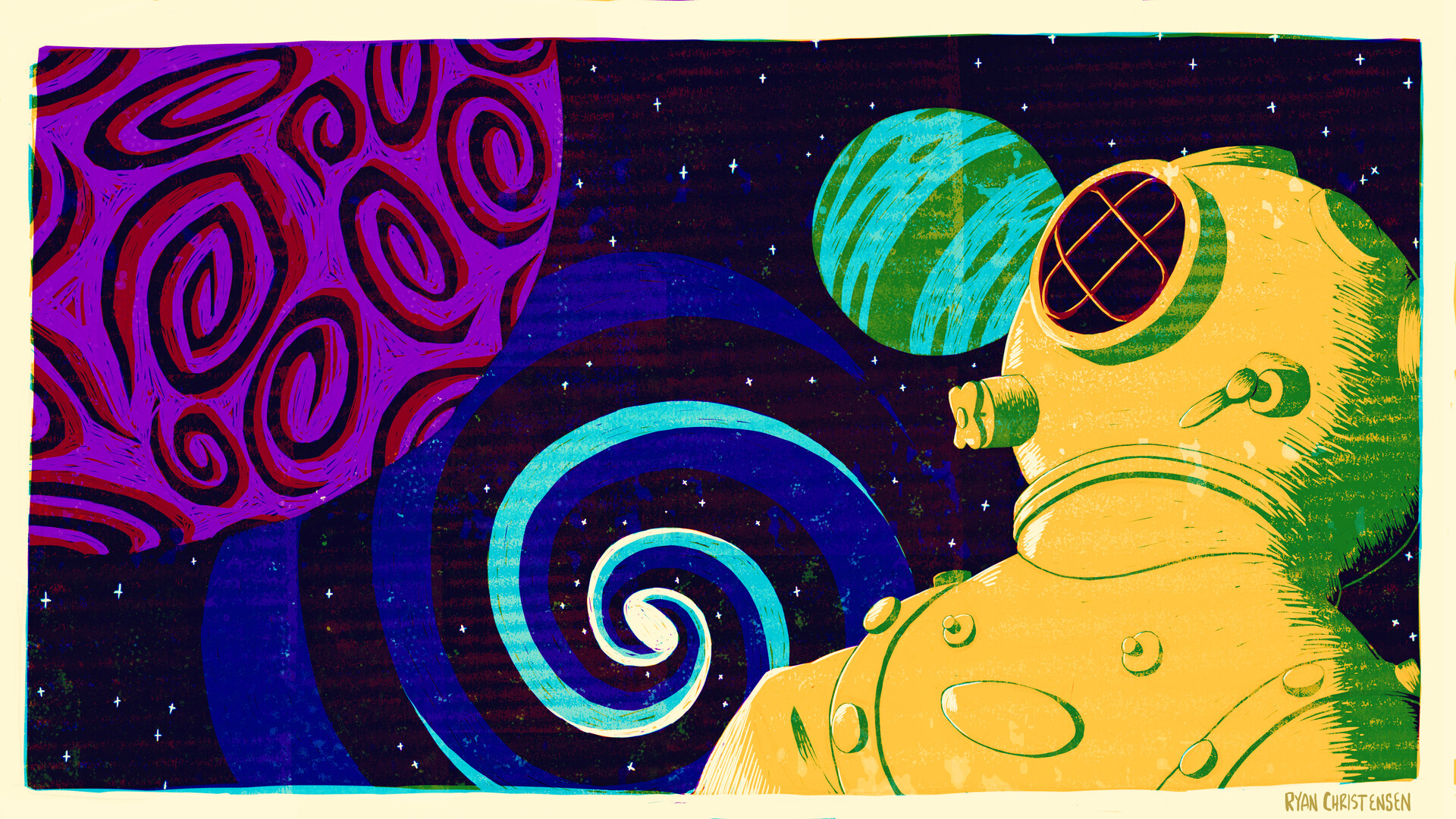 Ryan Christensen - Relief Print Digital Replication Practice