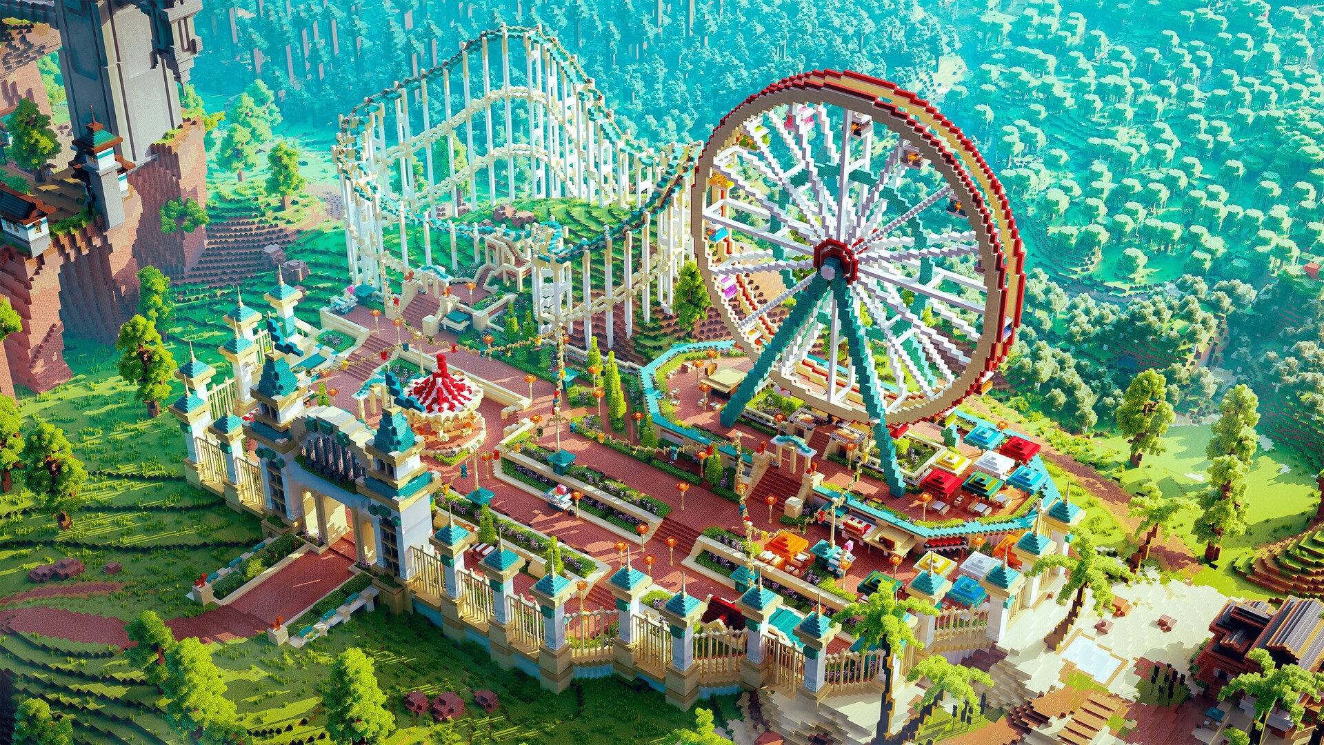 Minecraft Amusement Park Ferris Wheel