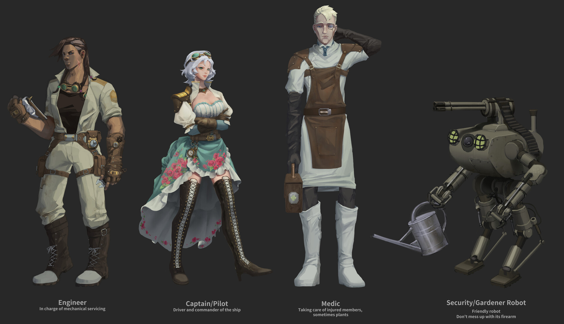 ArtStation - Character design - Steampunk Crews