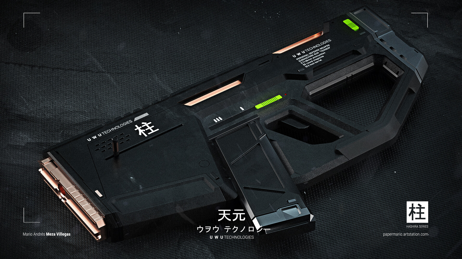 ArtStation - HASHIRA SERIES - PERSONAL DEFENSE WEAPON SMG "TENGEN"