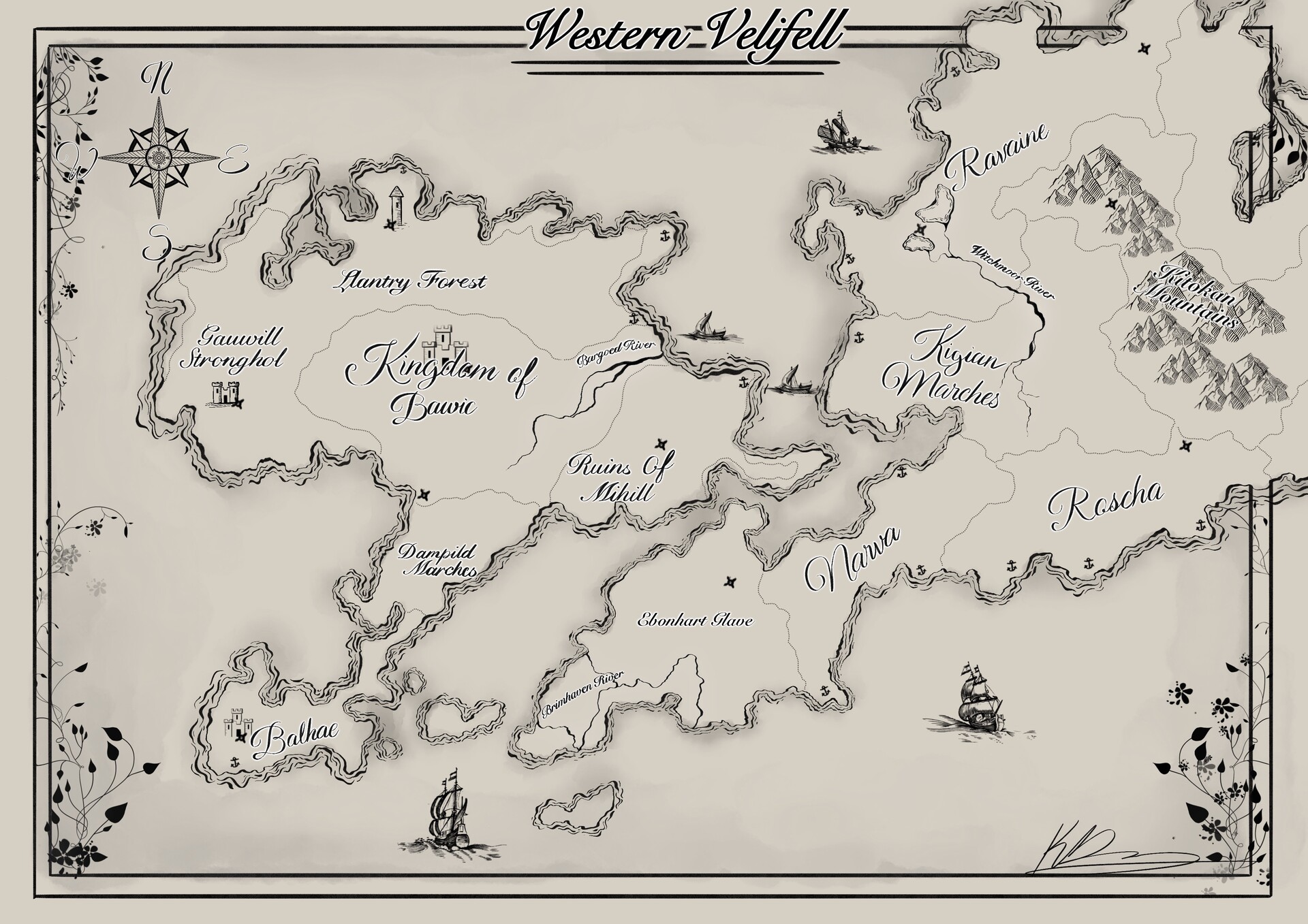 ArtStation - Map of Western Velifell - first draft