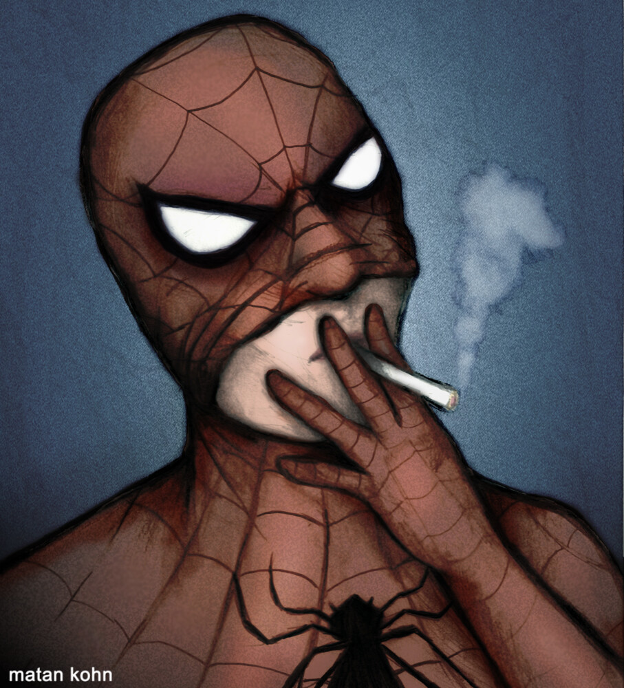 ArtStation - Smoking Spider-Man