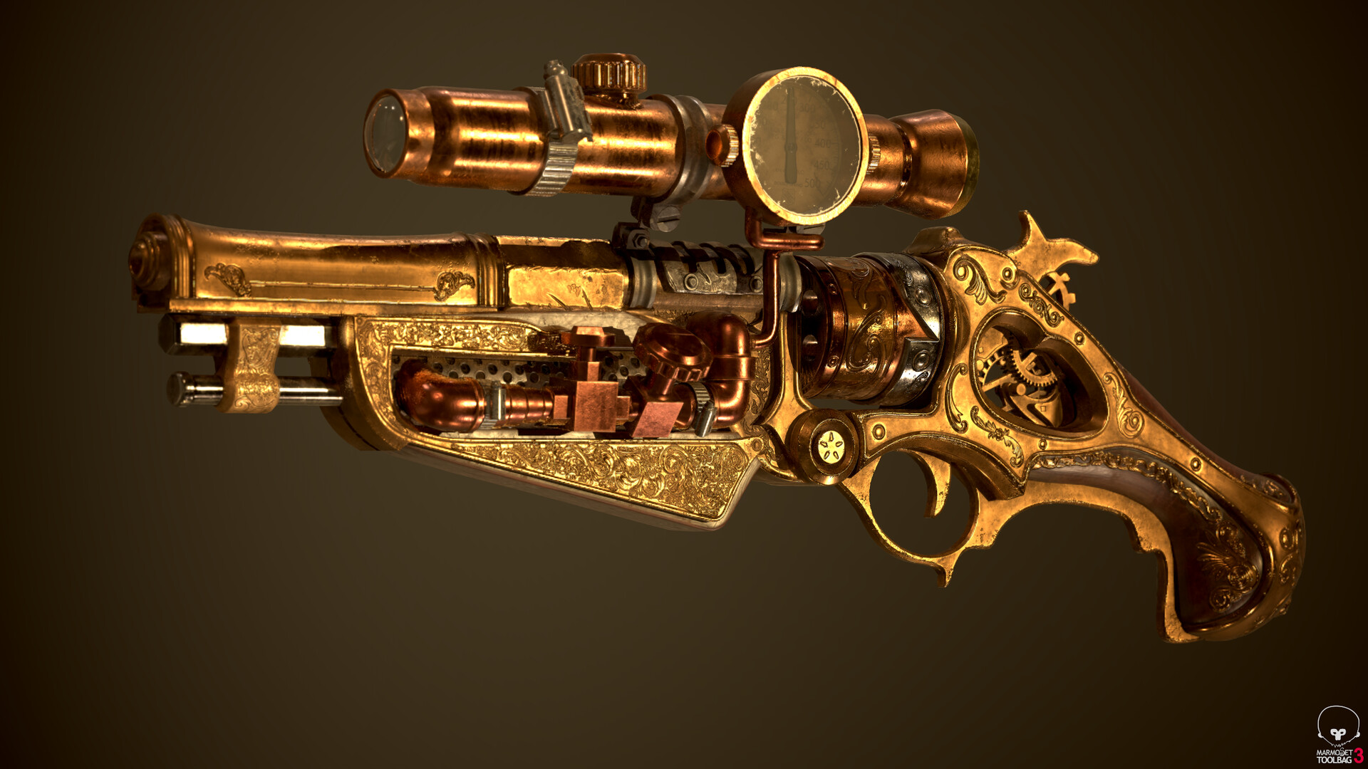 Amaya Mori'ta - Steampunk Victorian Gun
