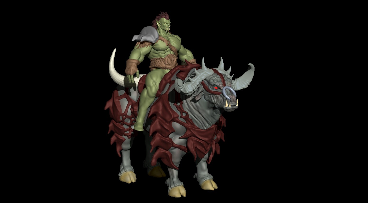 ArtStation - WIP Orc Rider Sculpt