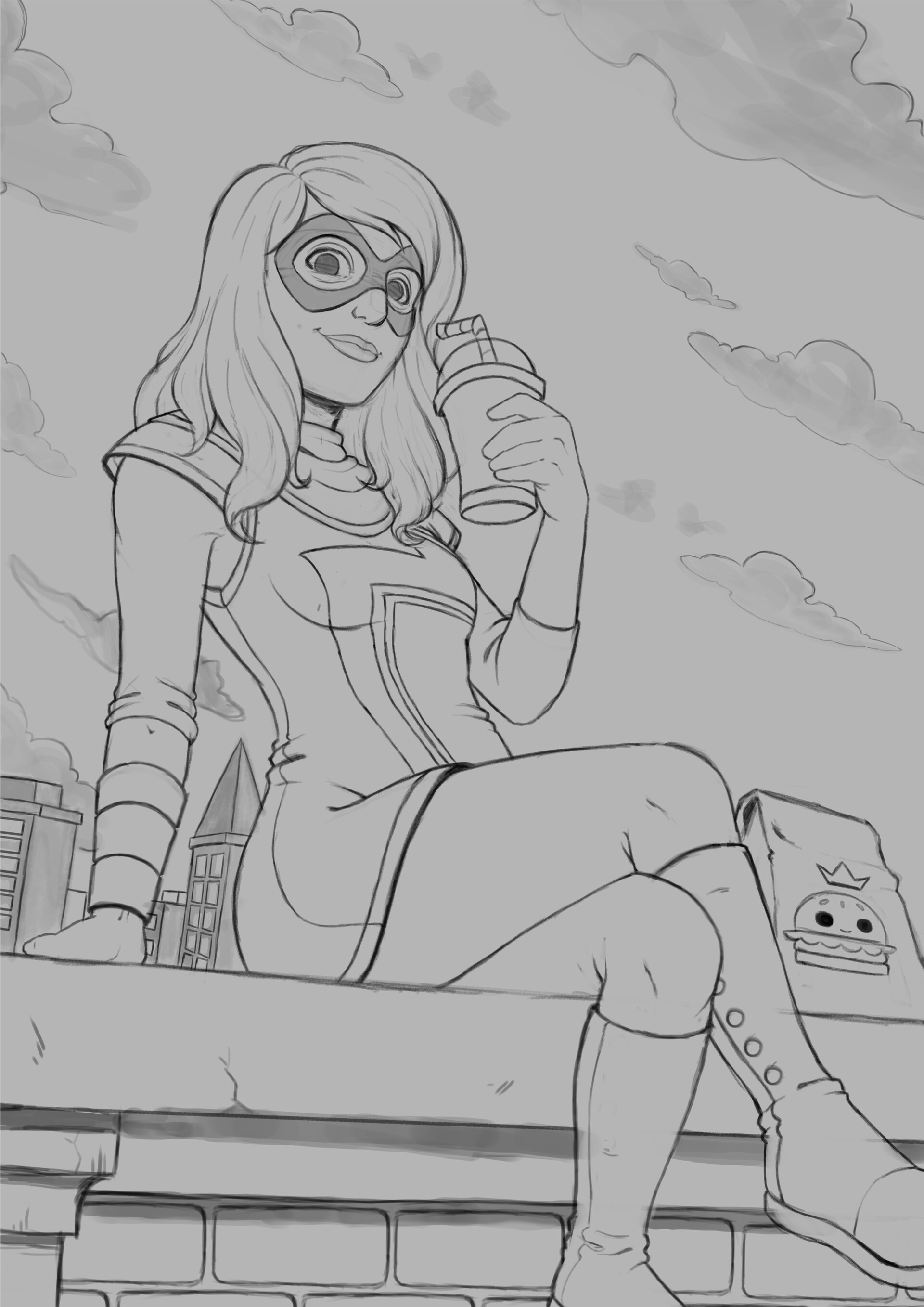 ms marvel coloring sheet