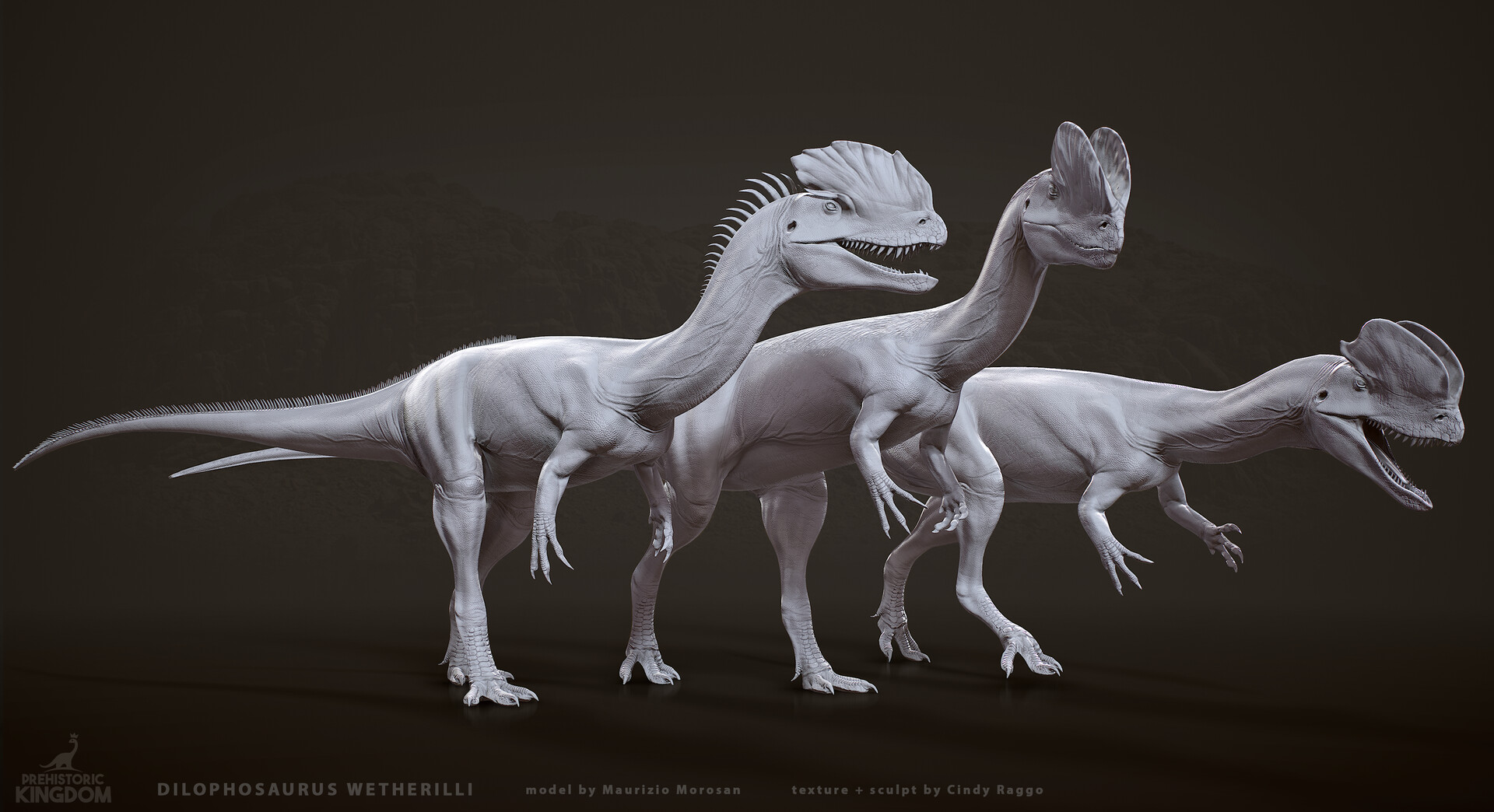 Cindy Raggo - Prehistoric Kingdom: Dilophosaurus wetherilli