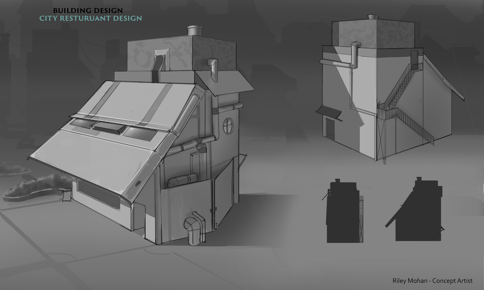 ArtStation - Futuristic City Restaurant Design