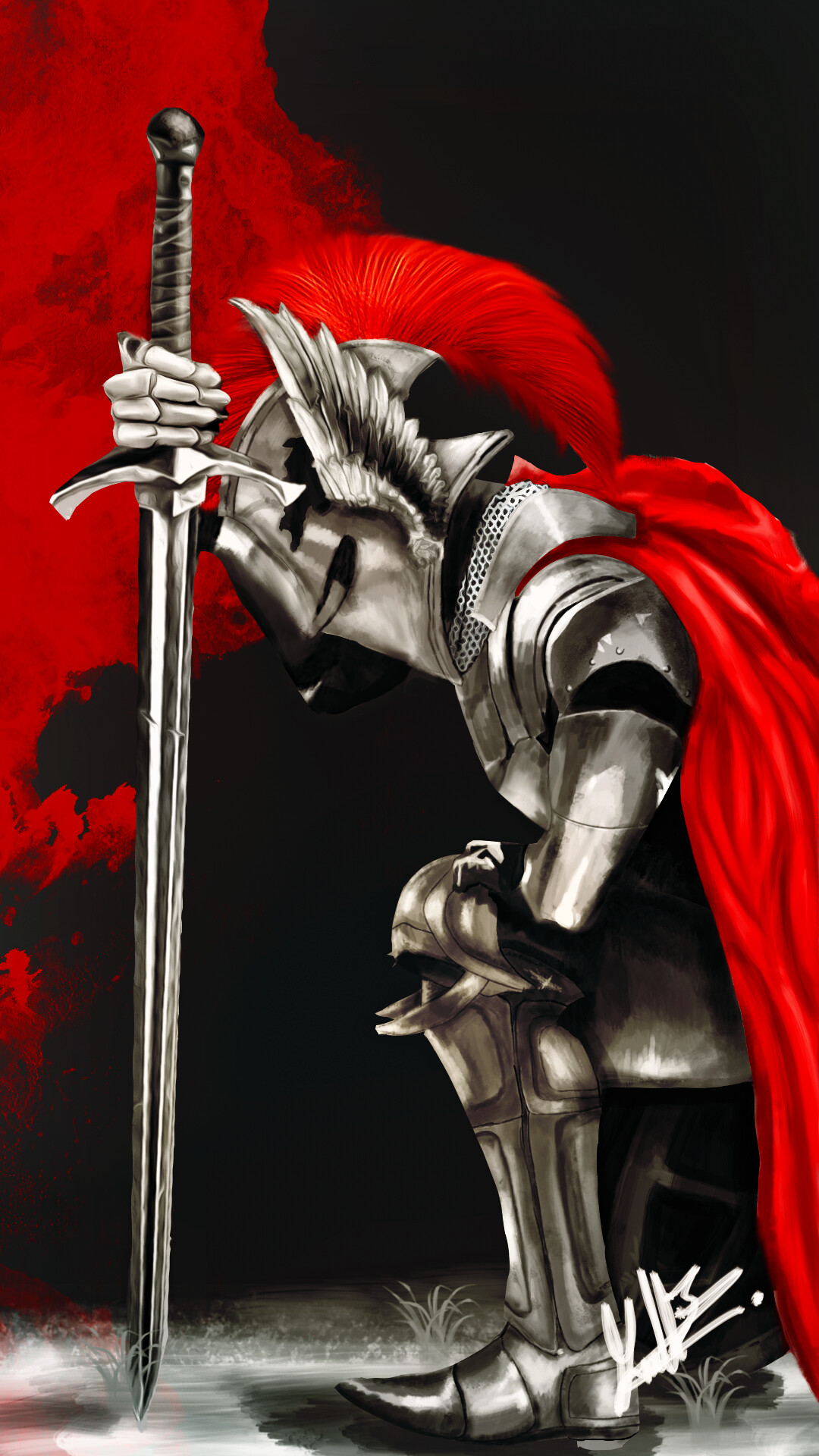 ArtStation - red knight flower