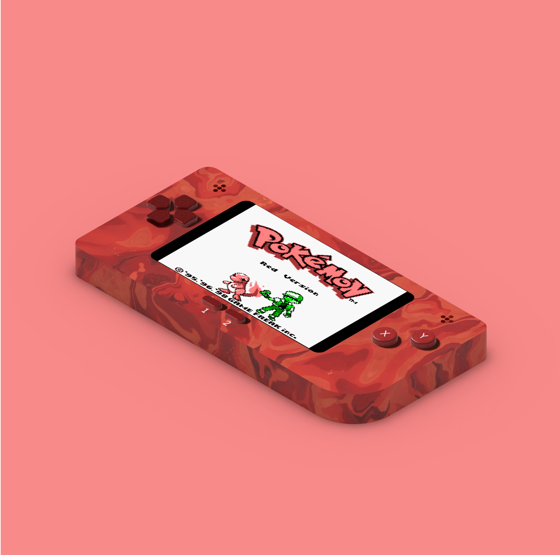 ArtStation - Pokemon Red customized Game Boy concept