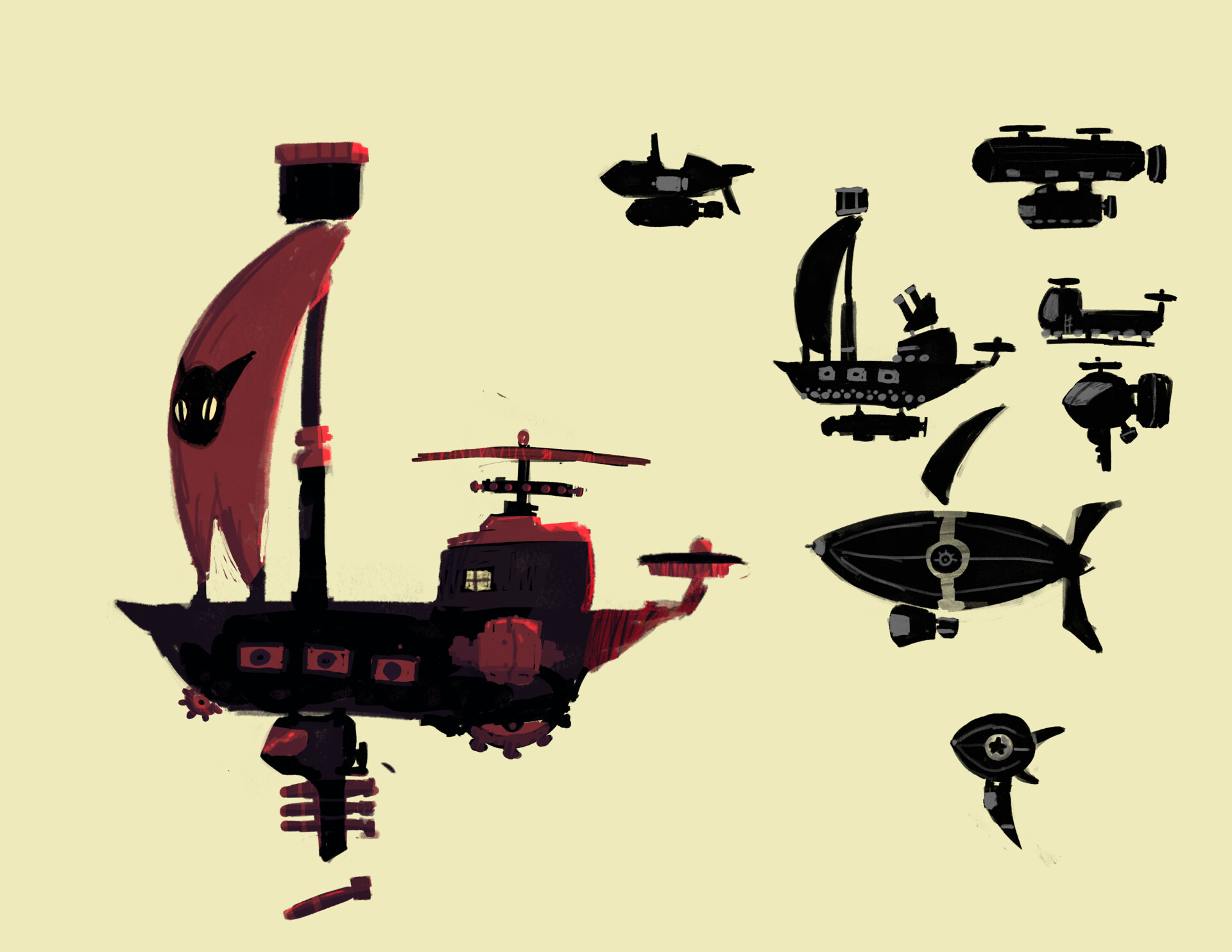 ArtStation - Airship Design process