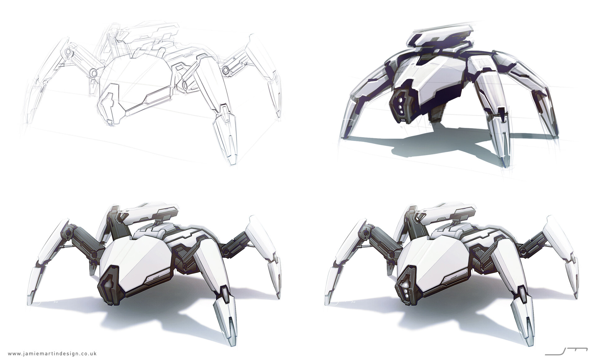 Jamie Martin - 'Slayer', robot character concept art