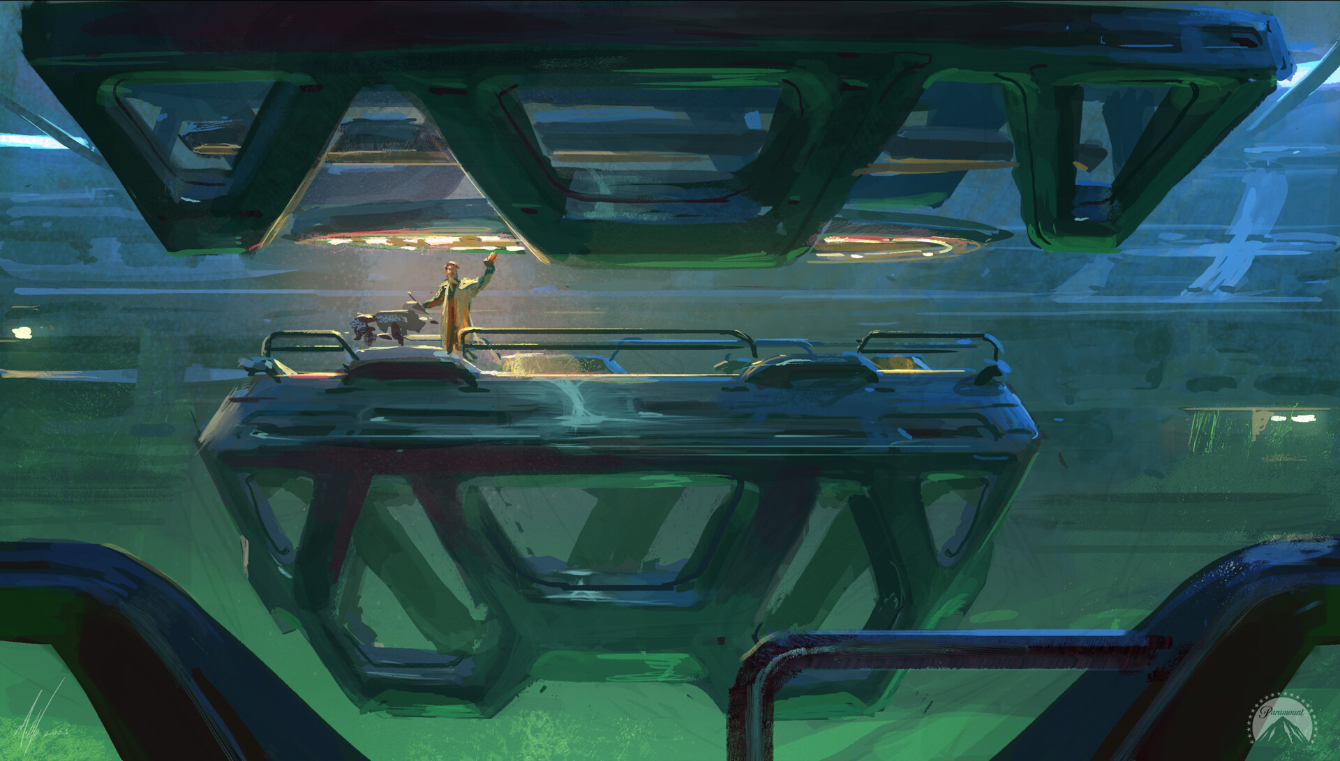 Michal Kus - Sonic 2 - Robotnik Mech Head Interior Sketches