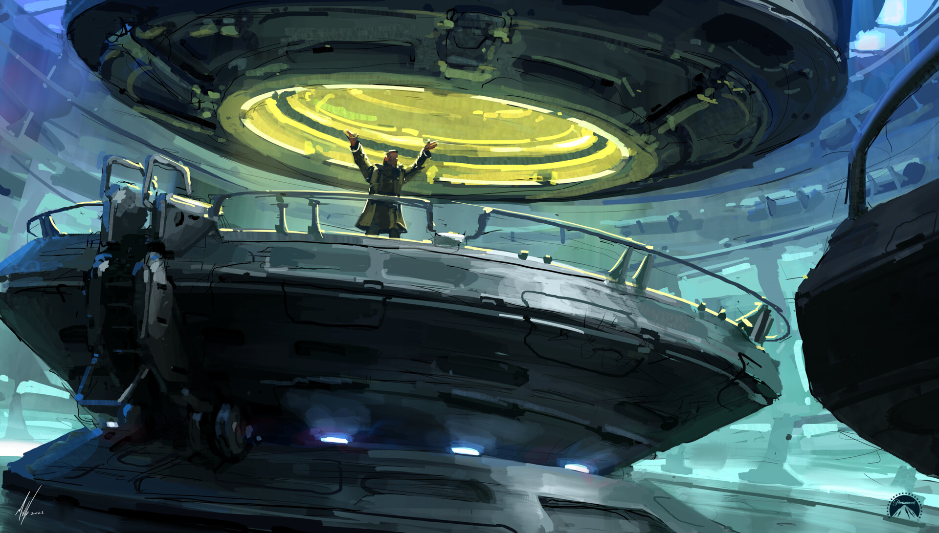 Michal Kus - Sonic 2 - Robotnik Mech Head Interior Sketches