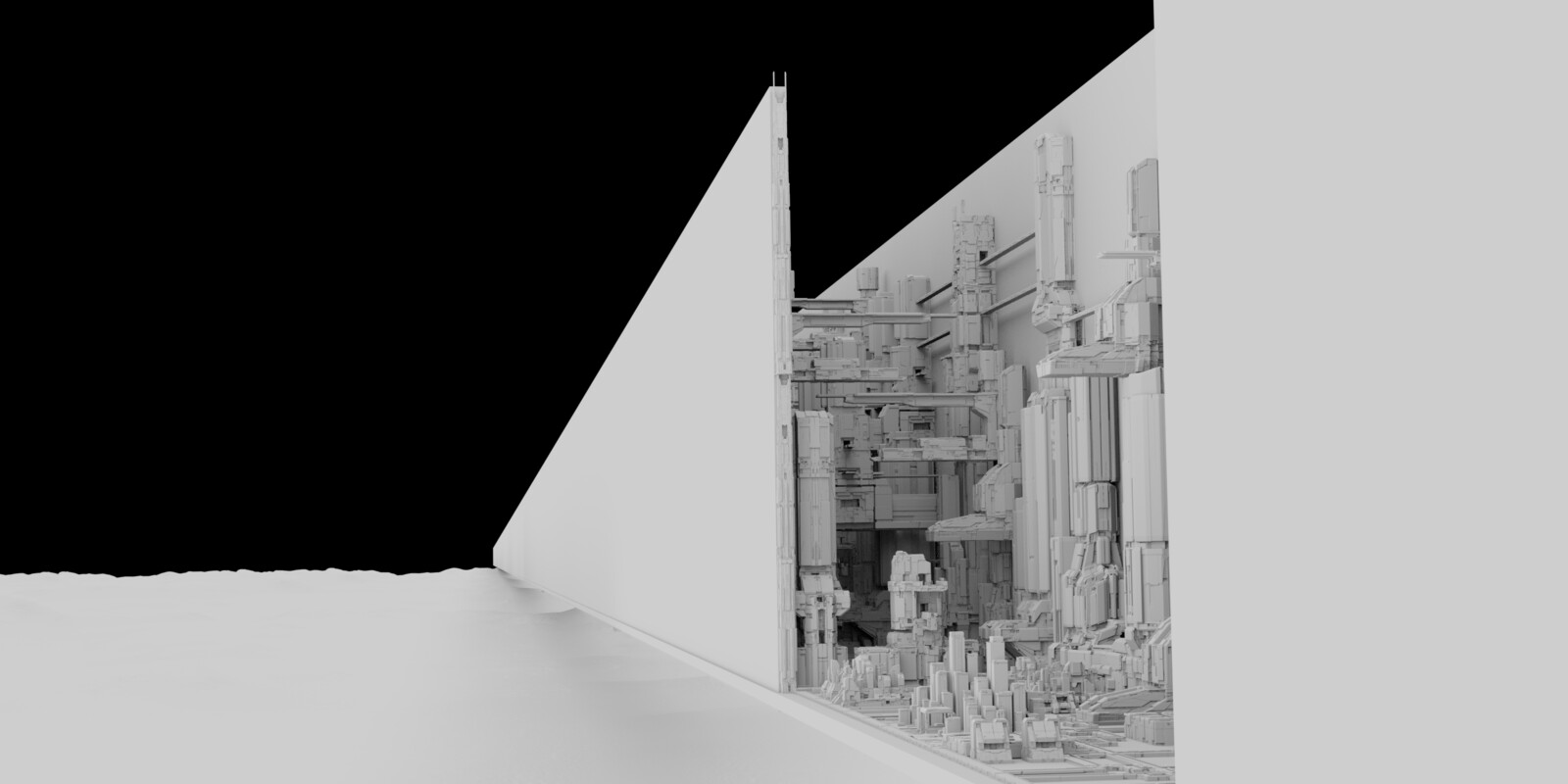 Jean Macedo - "The Line" | Saudi Arabian City Concept Artistic Render