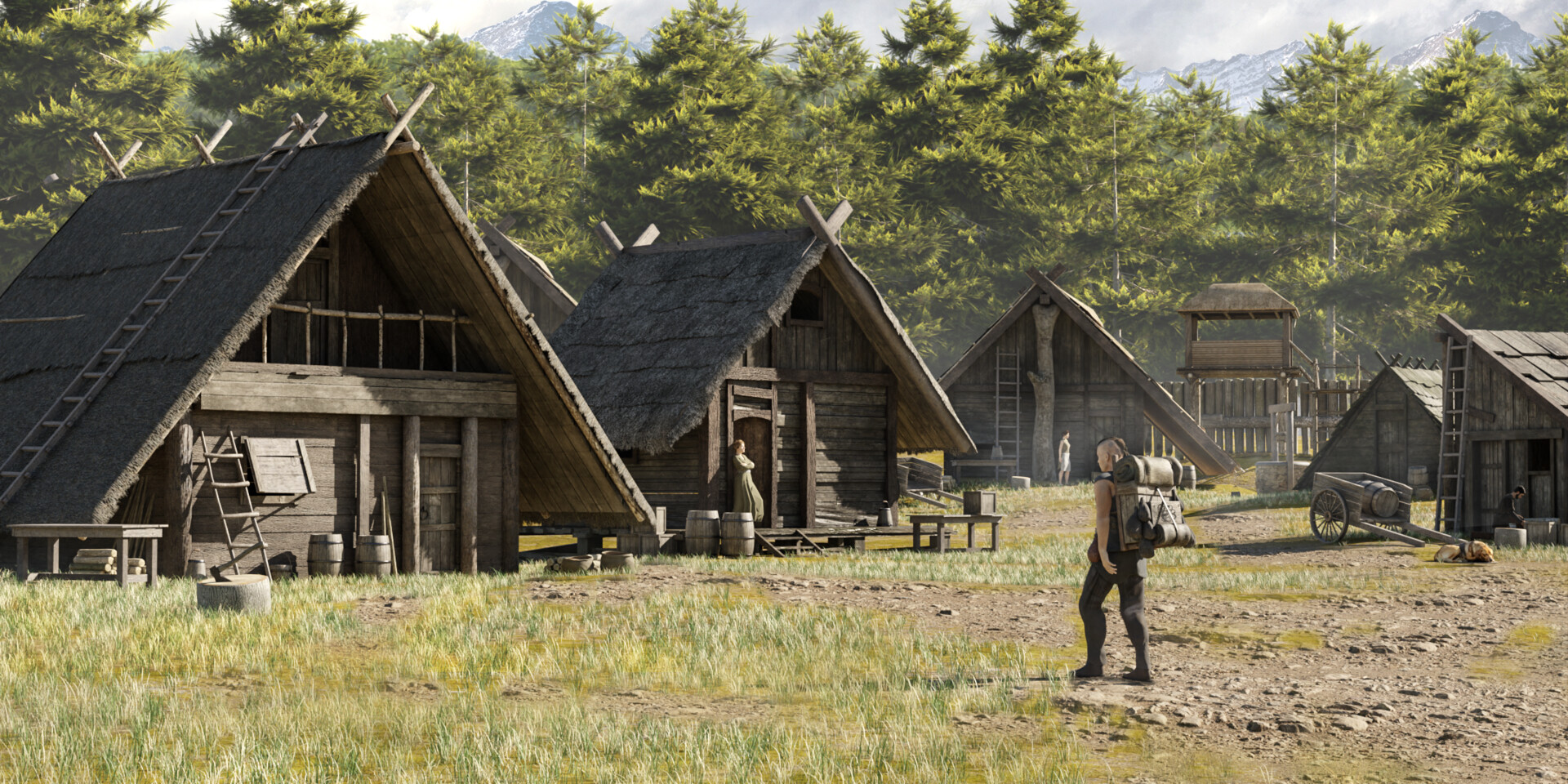 ArtStation - Medieval Village 3D