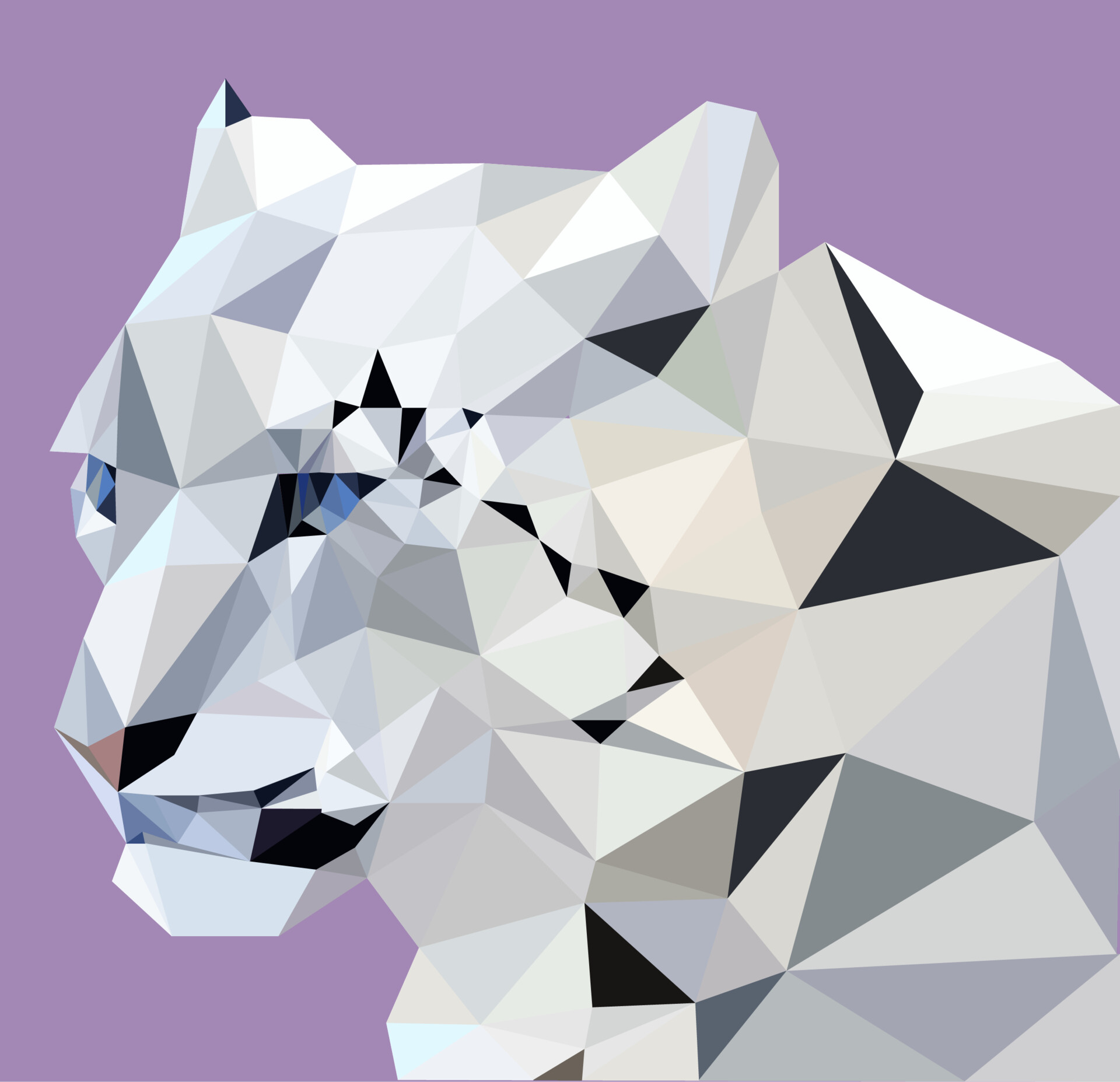 ArtStation - Low Poly Snow Leopard