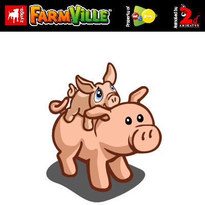 ArtStation - Game Asset - Animated Piggyback Pig For Zynga's Facebook ...