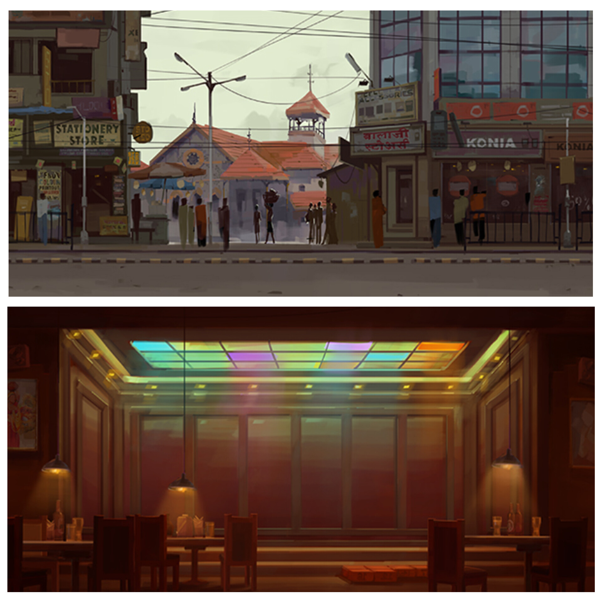 ArtStation - Bombay Rose Animated movie's BG
