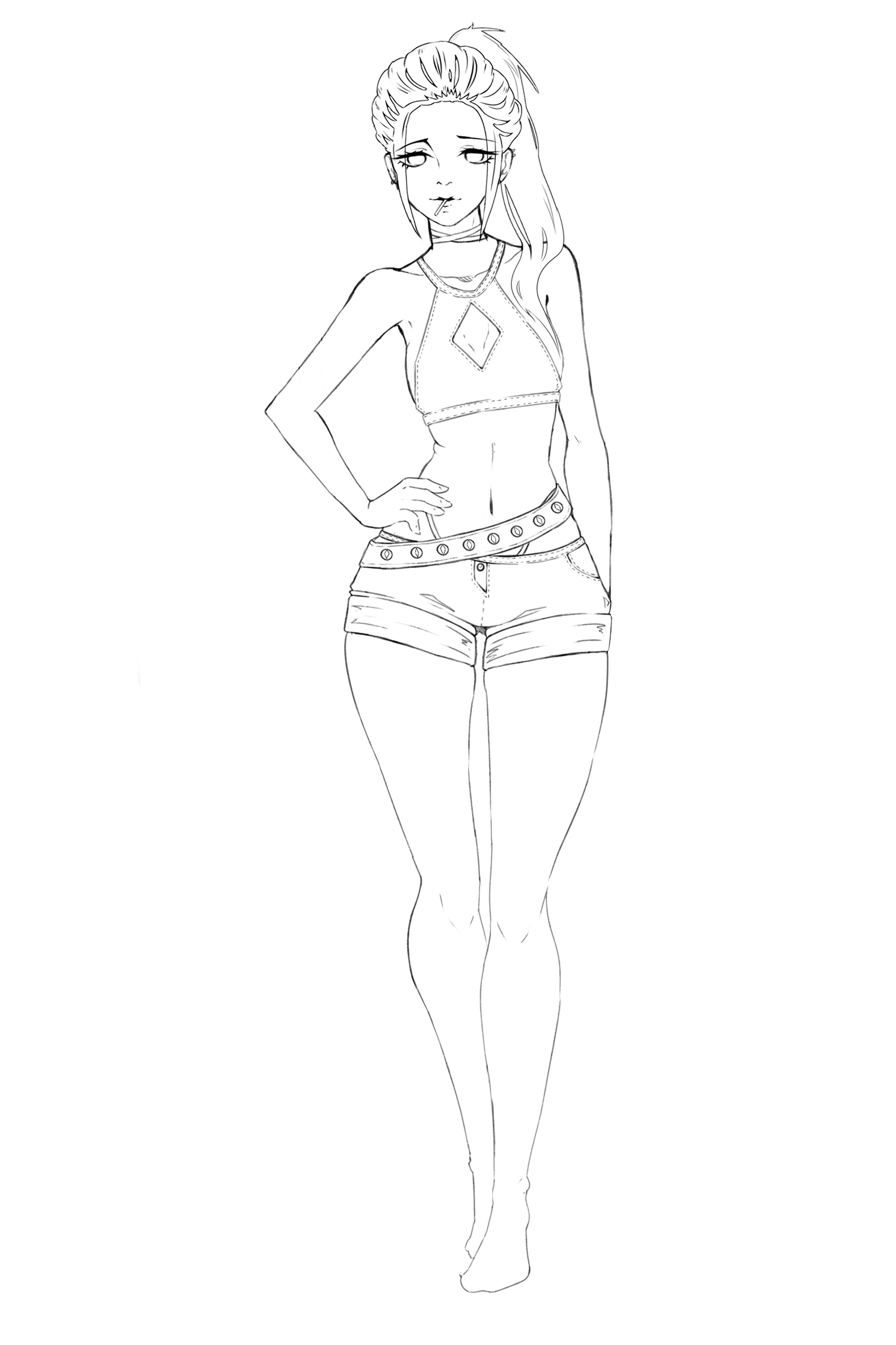 ArtStation - My first so clean line art