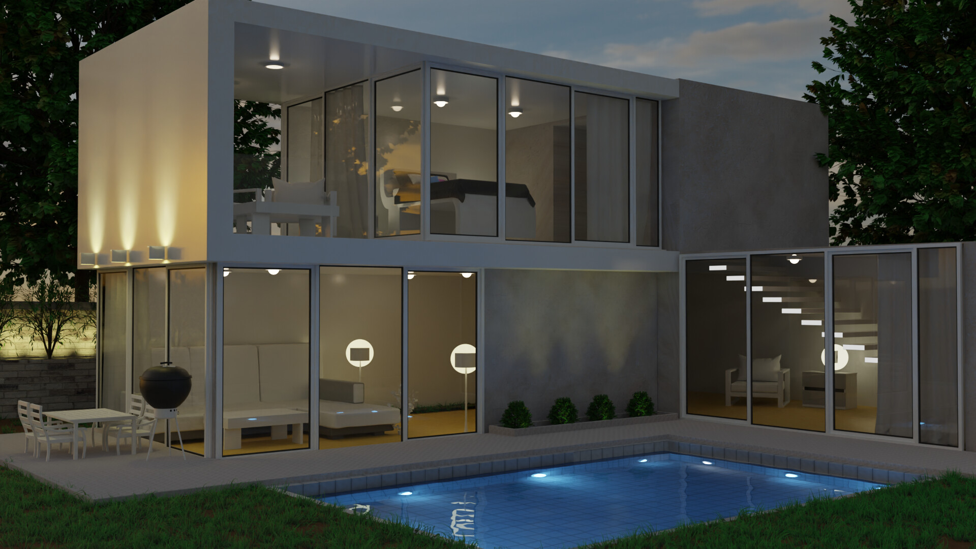 ArtStation - create and modeling modern 3d house