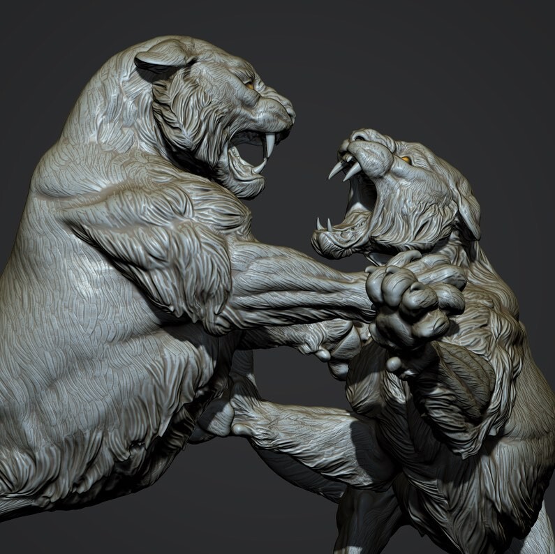 ArtStation - Tiger Fight