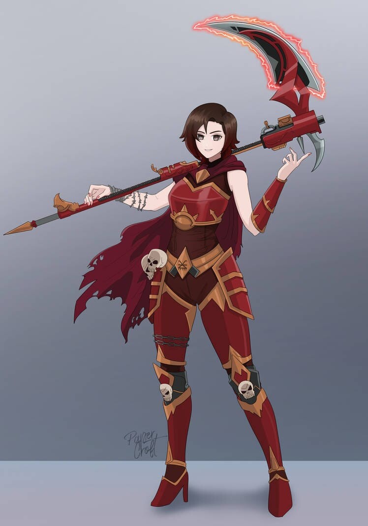 ArtStation - RWBY x Warhammer | Ruby Bloodreaper