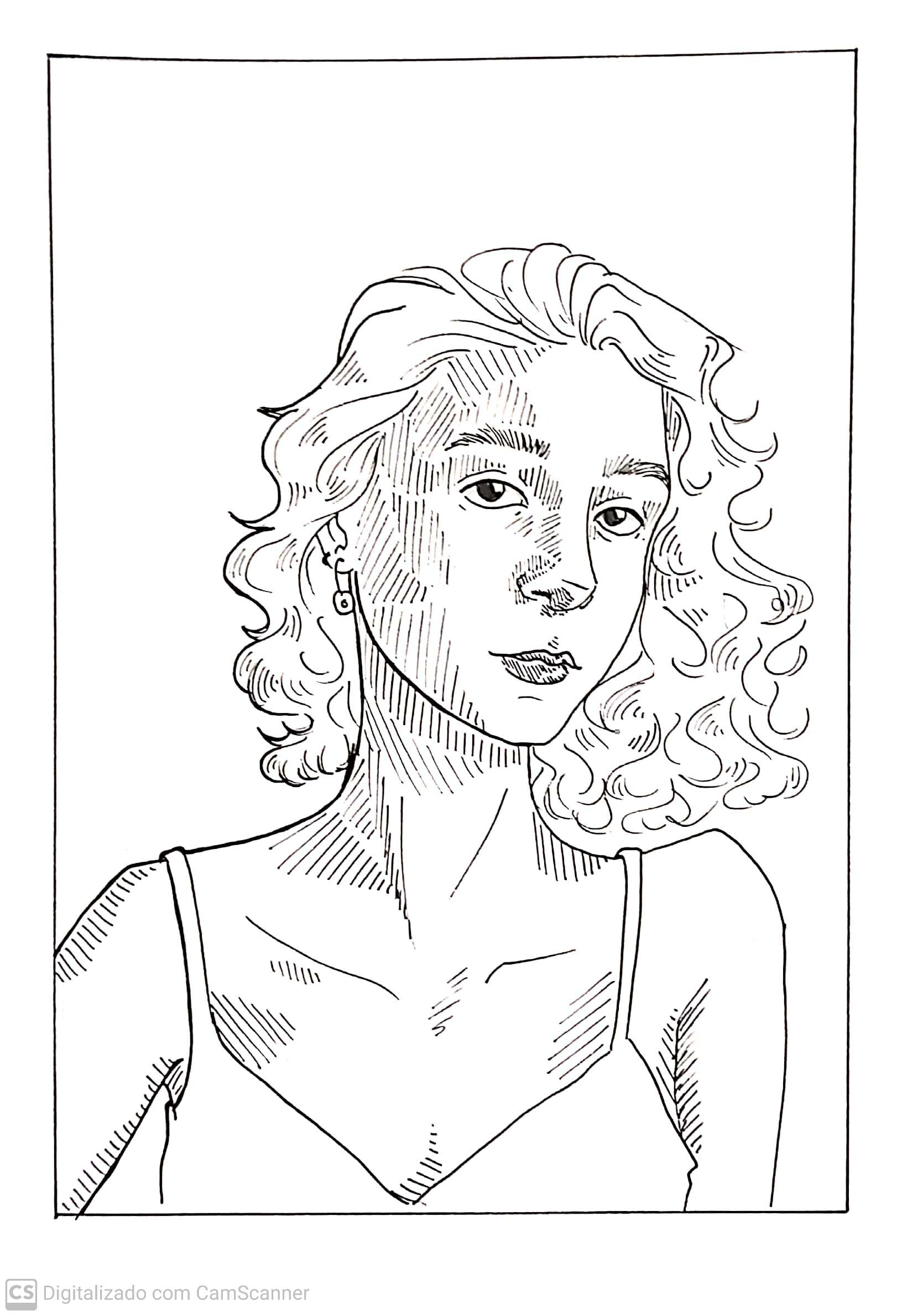 ArtStation - self portrait - hatching