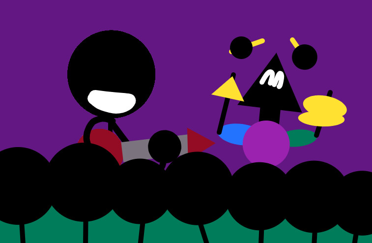 ArtStation - Stickman Sam and Aaron Arrow in CONCERT!