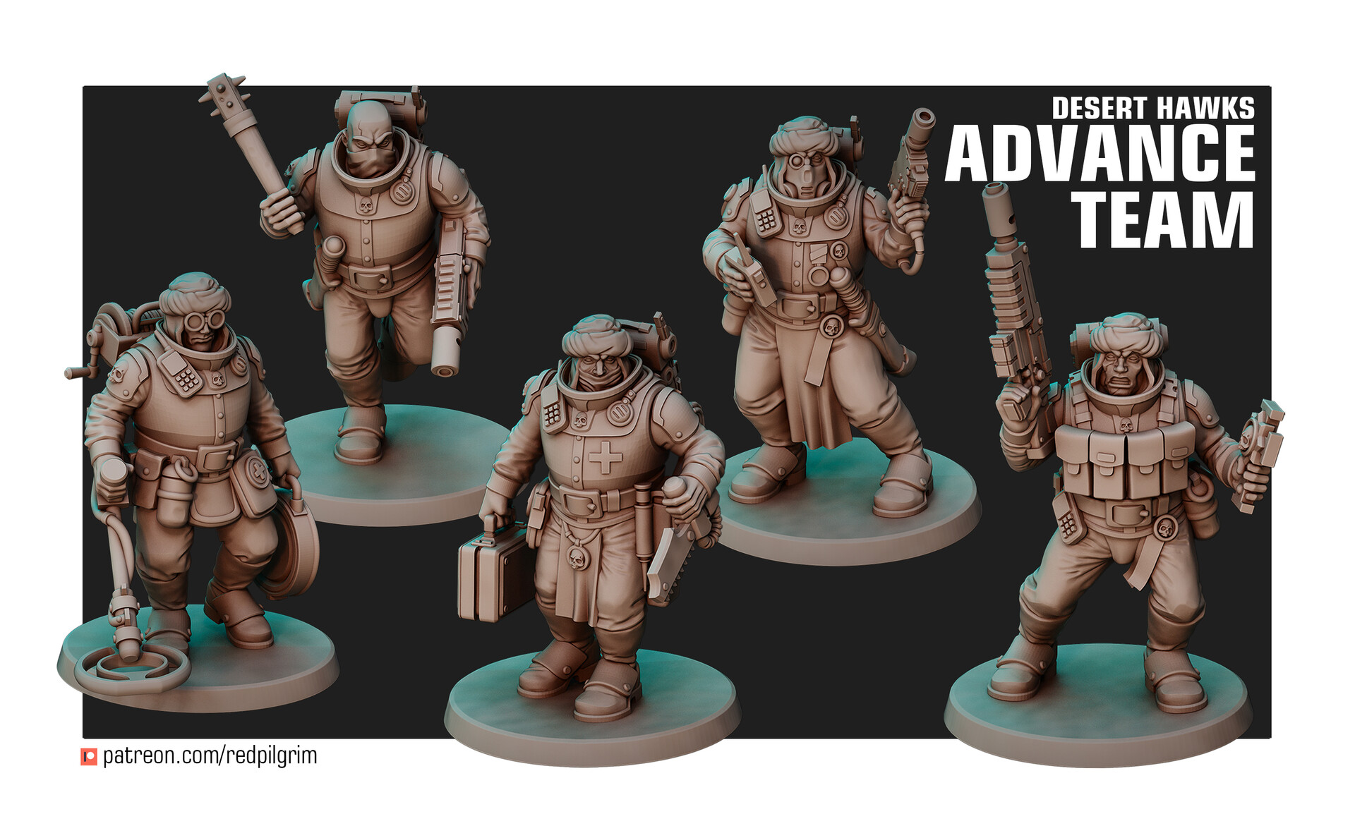 ArtStation - Desert Hawks Advance Team