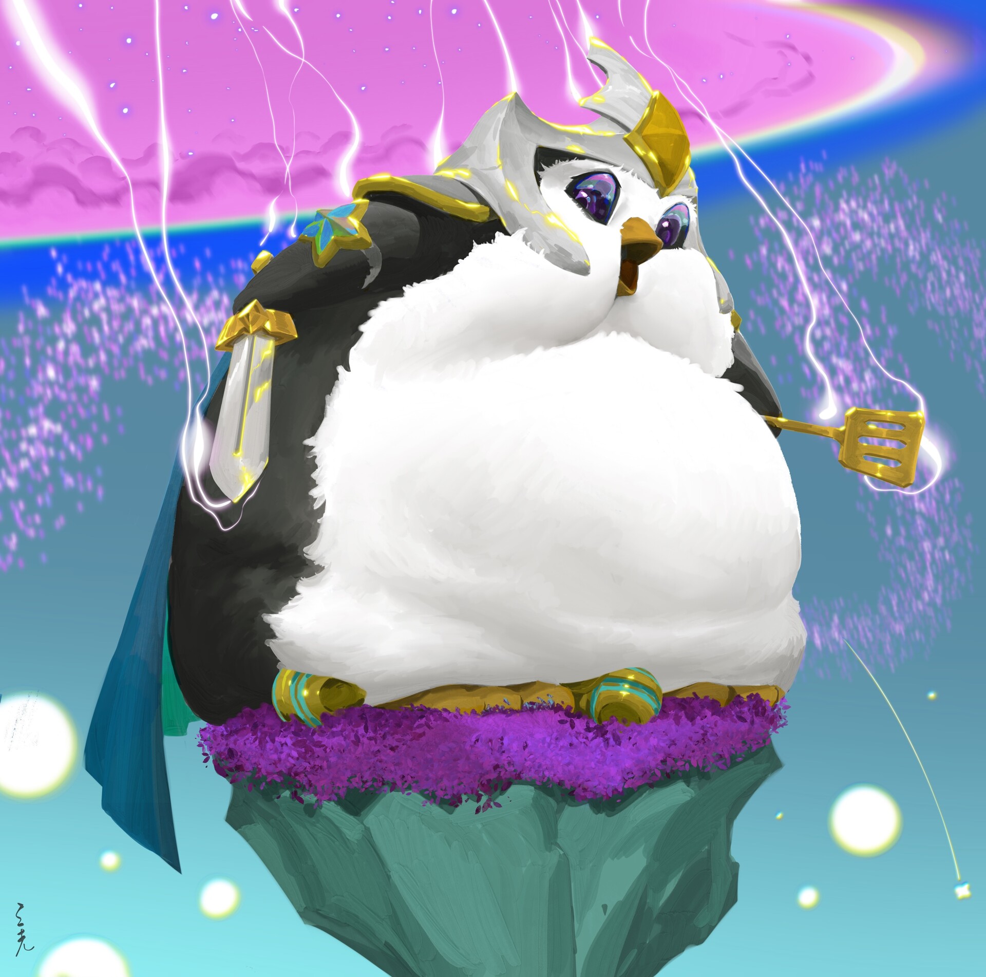 ArtStation - Featherknight - Pengu full stars fan art