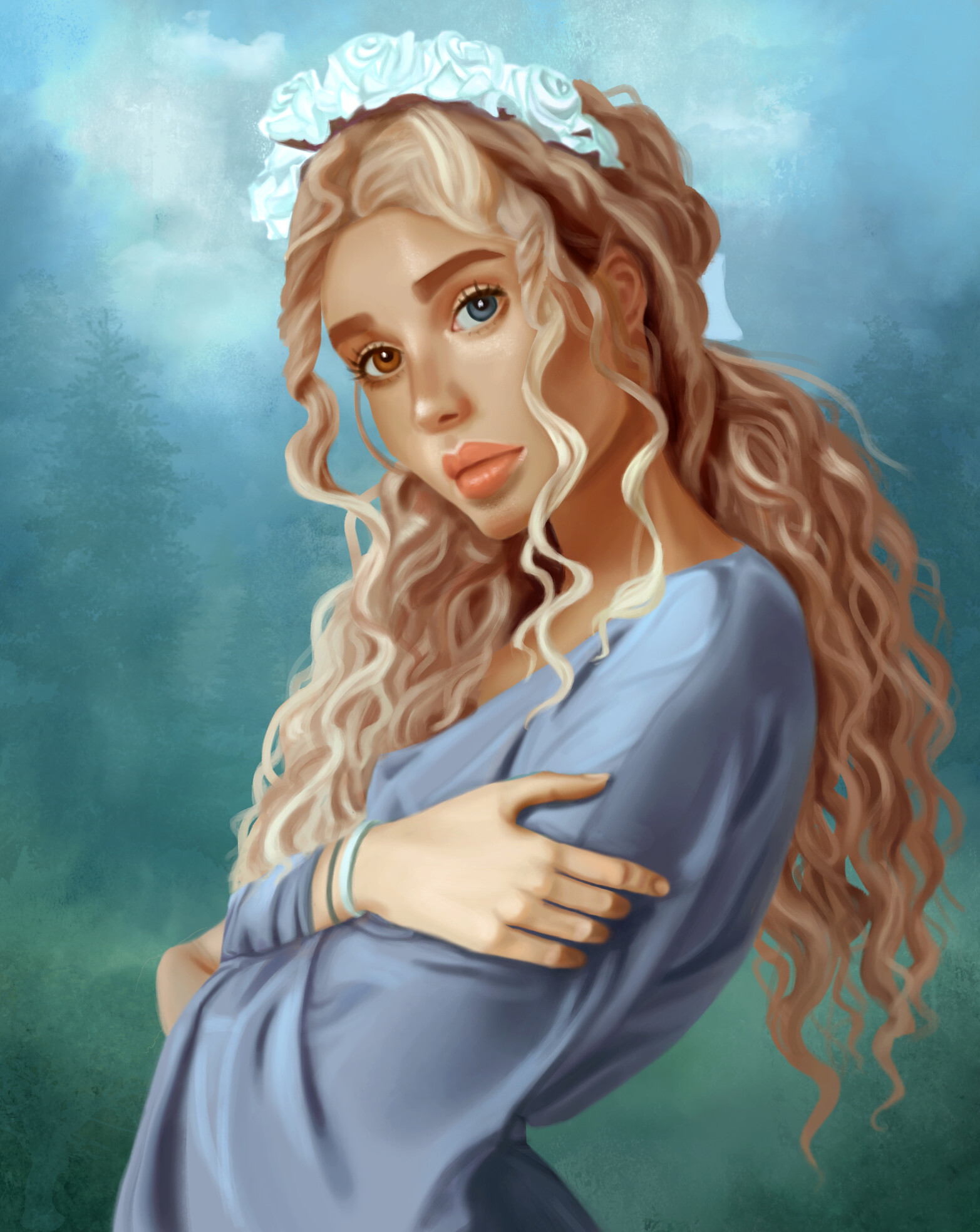 Artstation Curly Haired Portrait