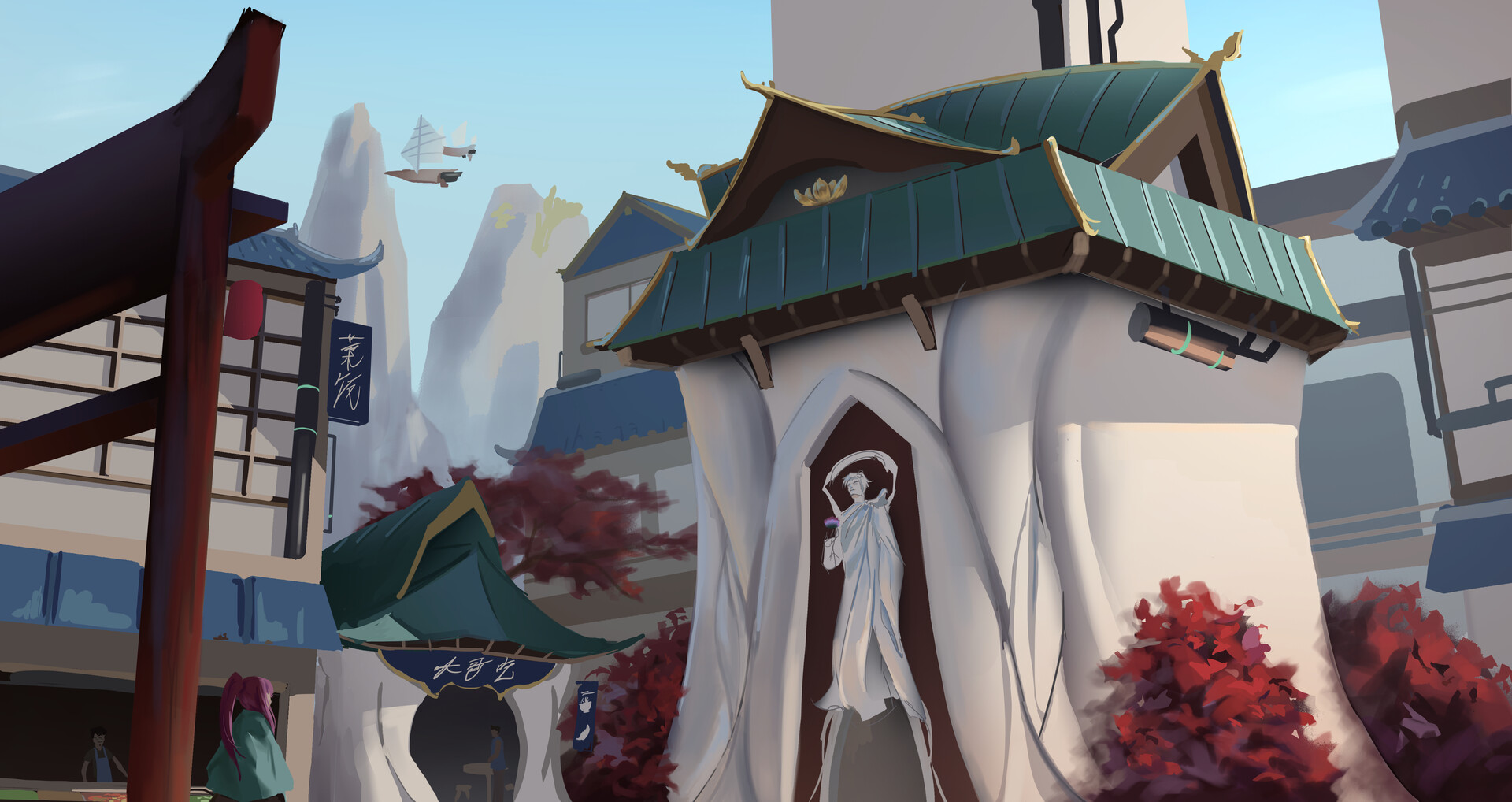 ArtStation - City Square sketch