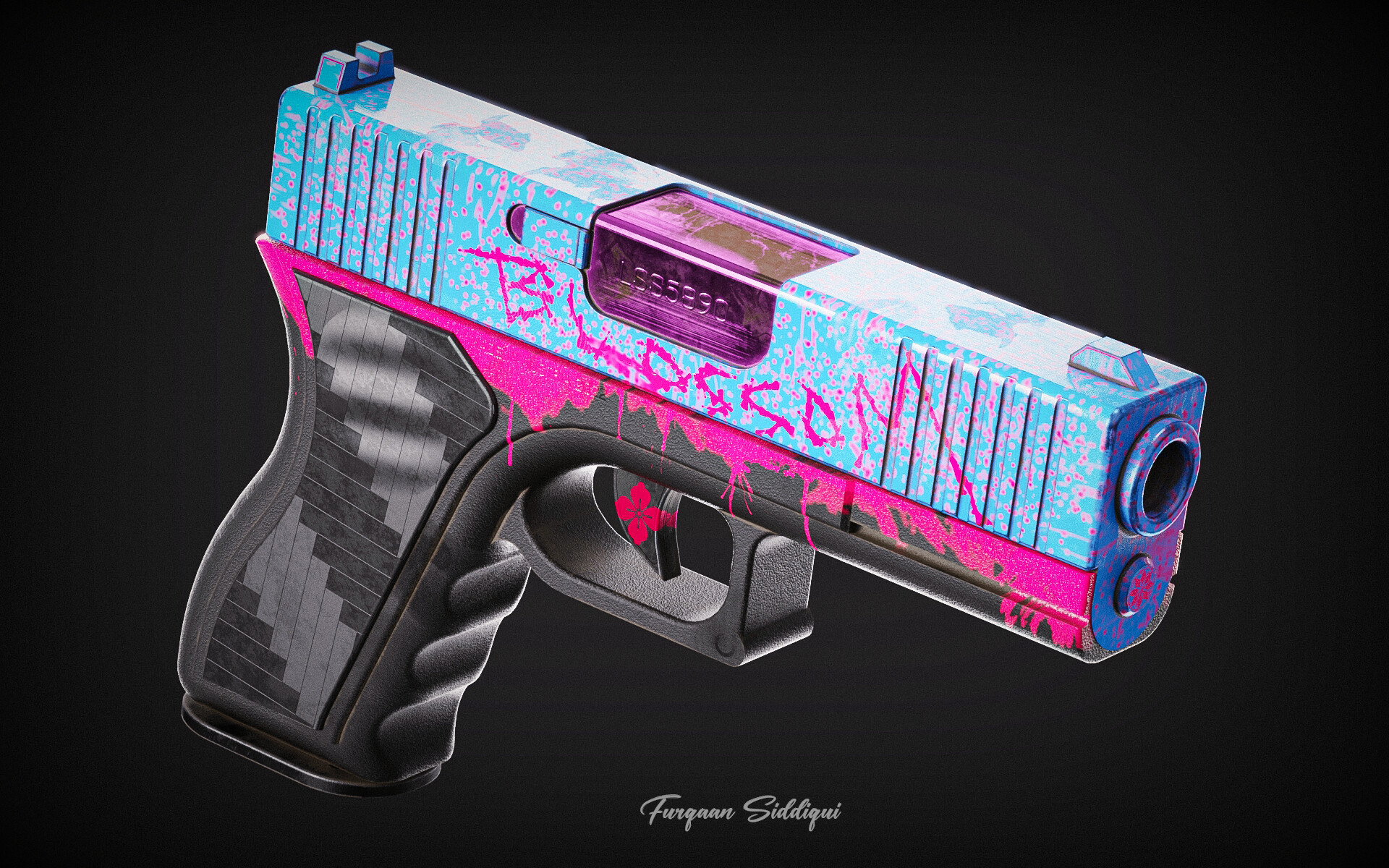 ArtStation - Glock Blossom Blueprint PBR Gun