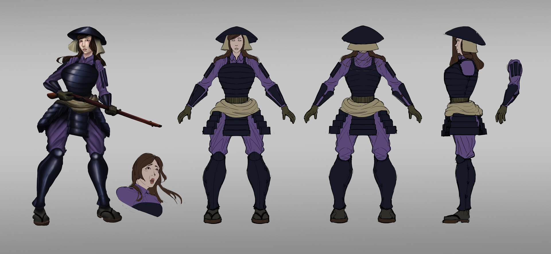 ArtStation - Character Design - Samurai Team