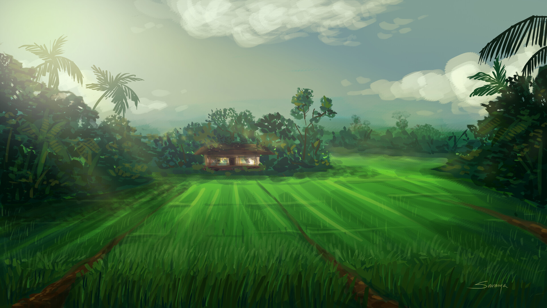 ArtStation - My Green Paradise | Digital illustration
