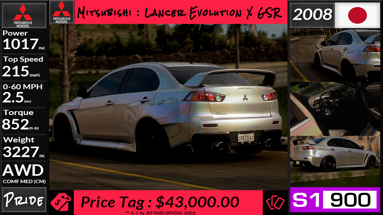 ArtStation - 2008 Mitsubishi Lancer Evolution X GSR