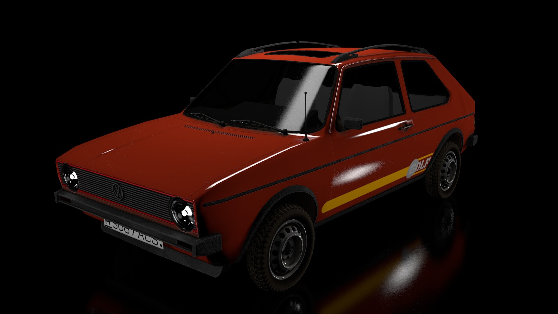ArtStation - Wolkswagen Golf 1