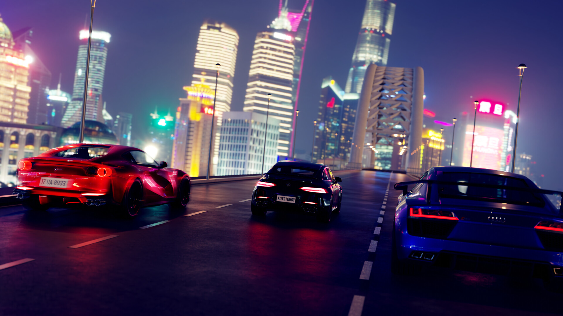 ArtStation - Car night racing